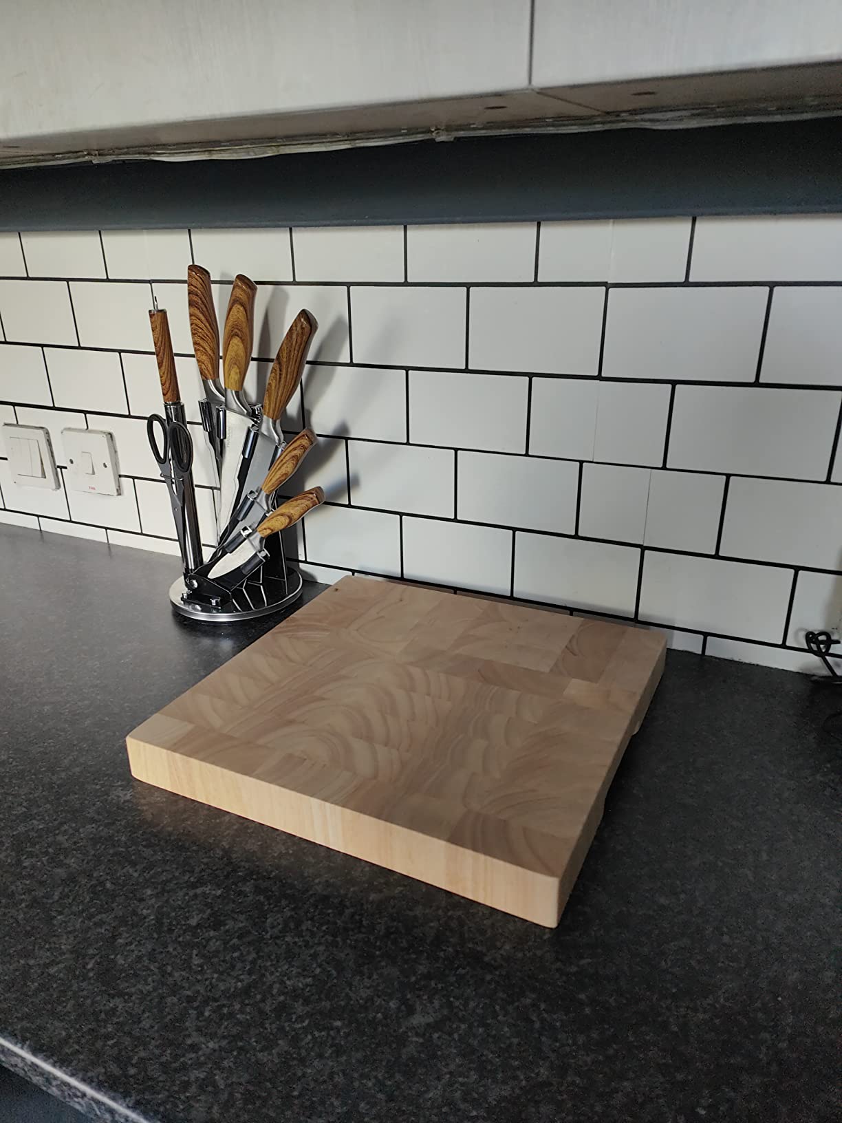 Extra Large Square Butcher's Block â€“ 35cm : Amazon.co.uk: Home & Kitchen