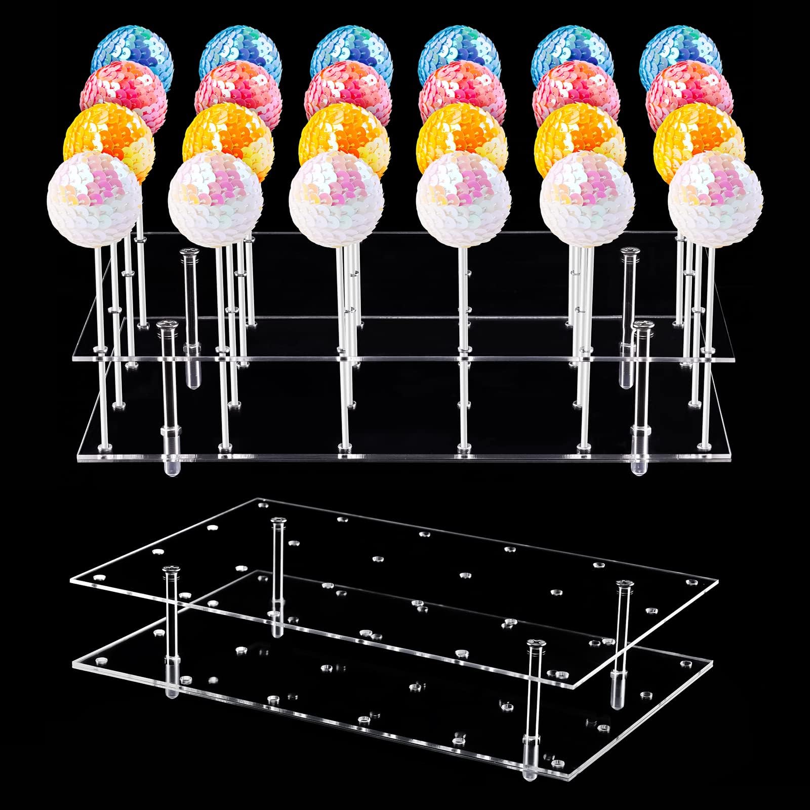 Amazon.com: MR.FOAM Acrylic Lollipop Holder,2PC Cake Pop Stand Display ...