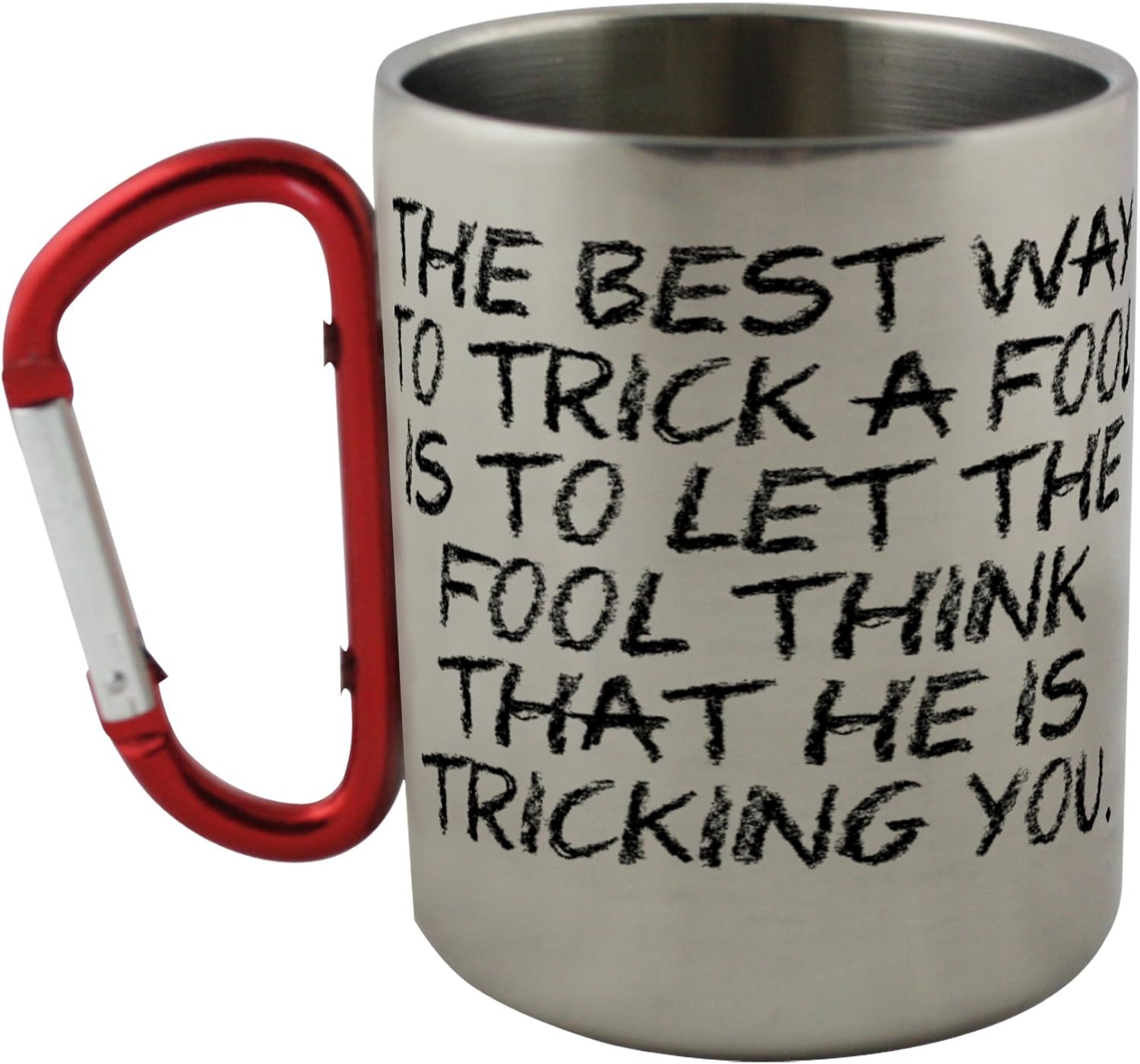 Amazon.com: Stainless steel mug with carabiner handle with The best way ...