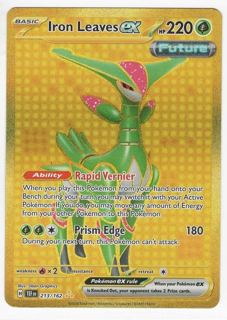 Amazon.com: Pokemon – Iron Leaves ex 213/162 - Temporal Forces – Hyper ...