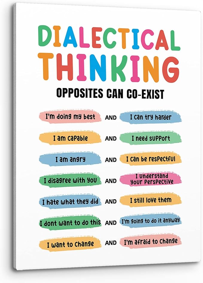 Amazon.com: PHAMTE Dialectical Thinking Inspirational Mental Health ...