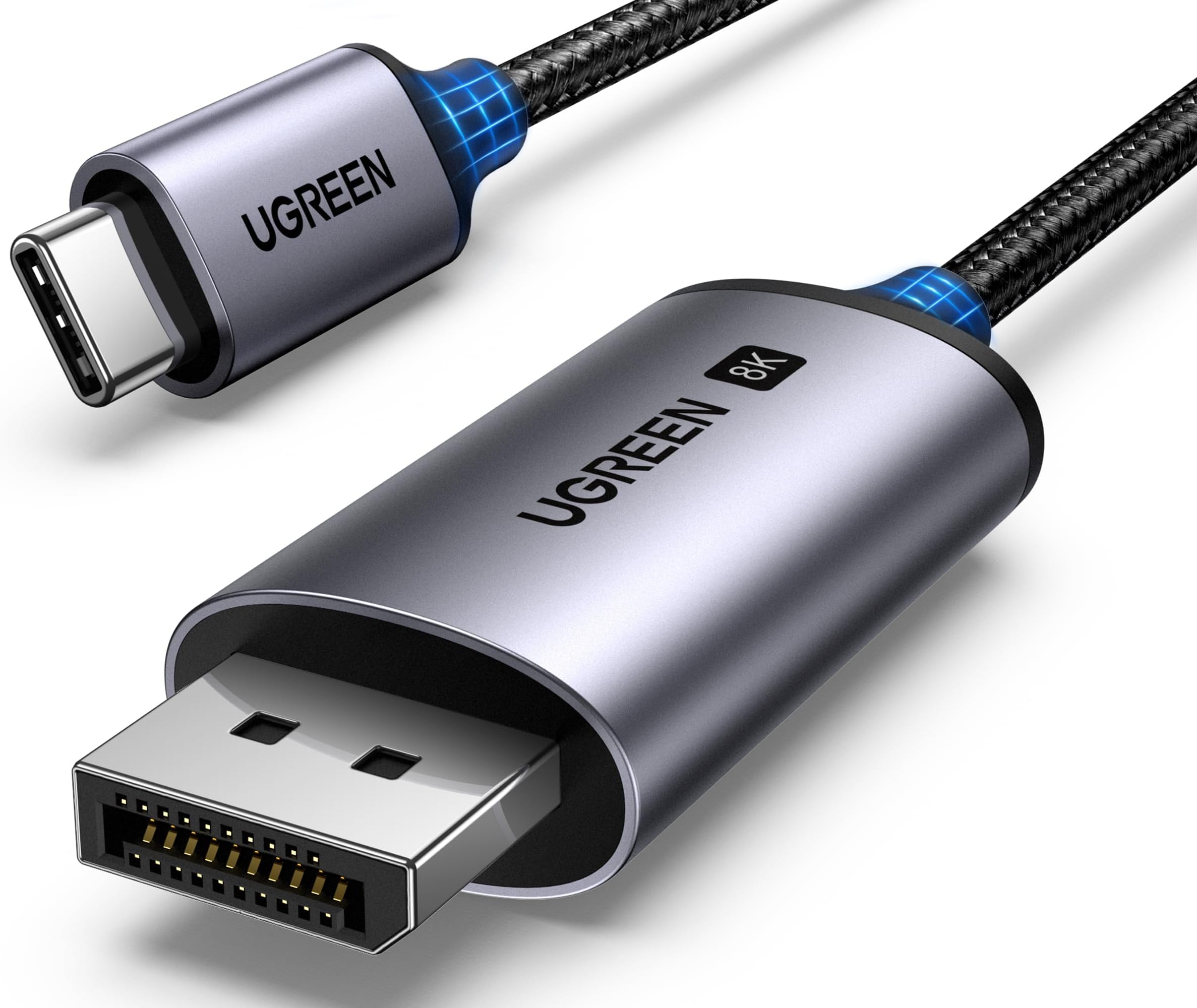 UGREEN USB C to DisplayPort Cable 8K@60Hz 4K@240/144/120Hz Type C Thunderbolt 3/4/5 DP 1.4 HDR ...