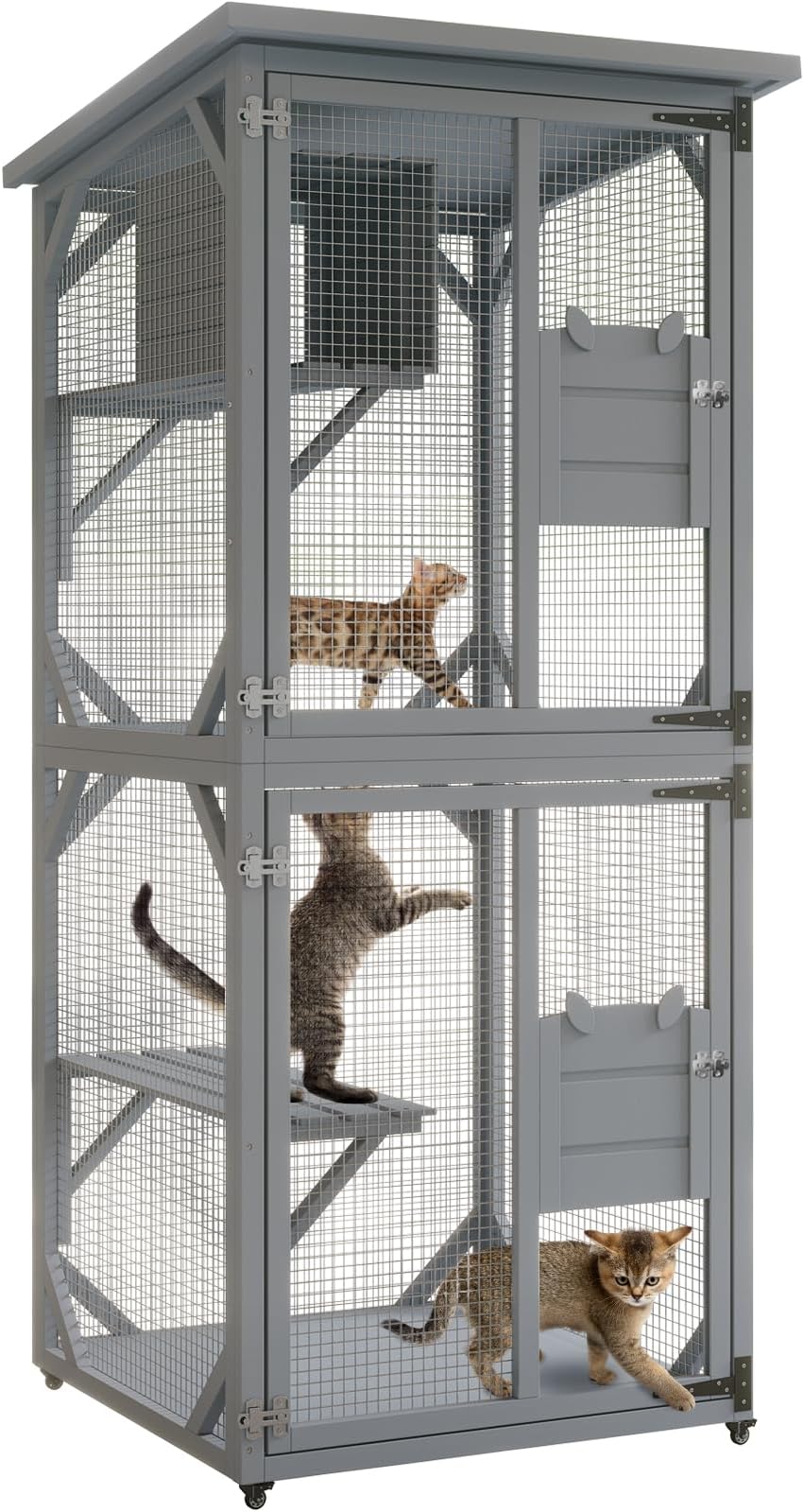 Amazon.com : Catio, Outdoor Cat Enclosure with 3 Platforms, Outdoor Cat ...
