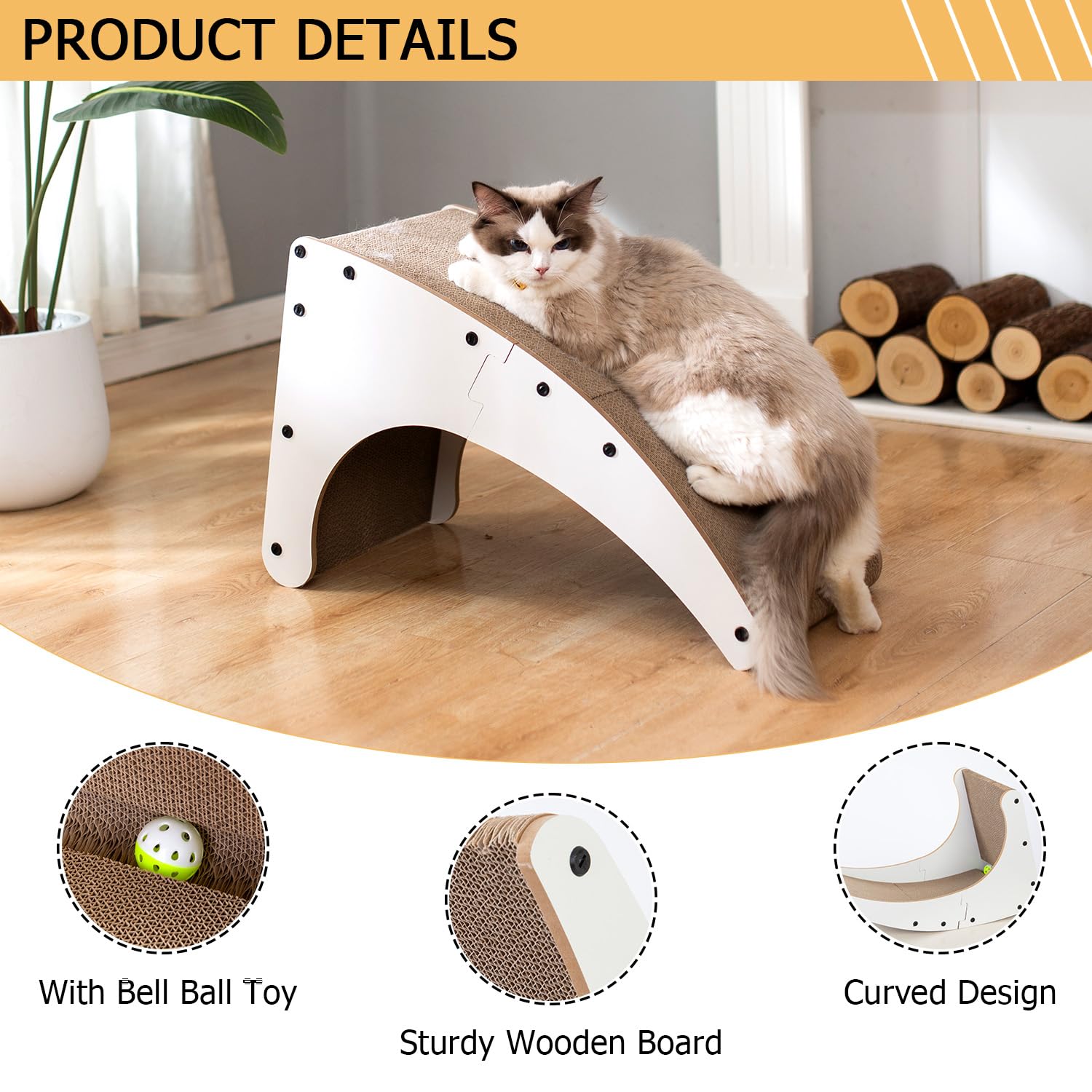 Snapklik.com : Pettycare 3 In 1 Vertical Cat Scratcher, L-Shaped Cat ...