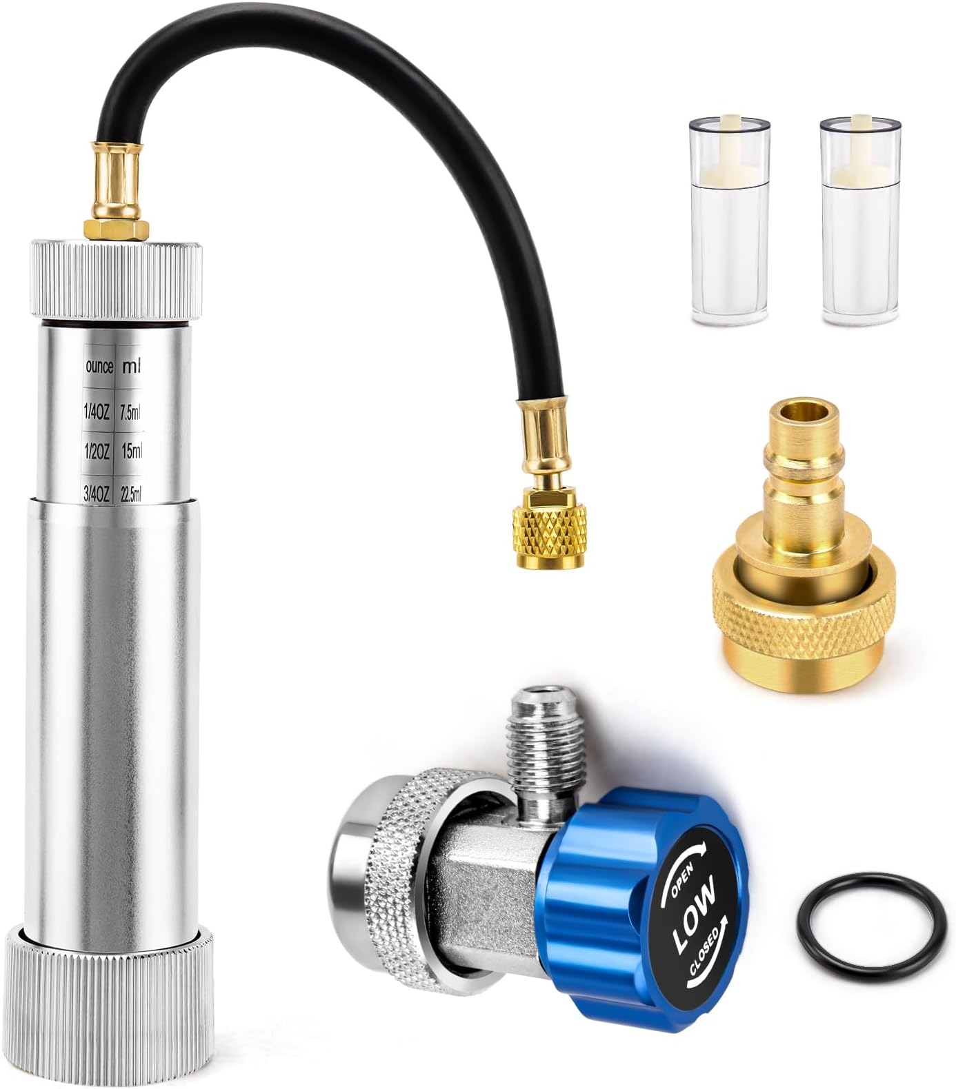 Amazon.com: R134A R1234YF AC Oil Injector Tool AC Dye Injector Kit with ...