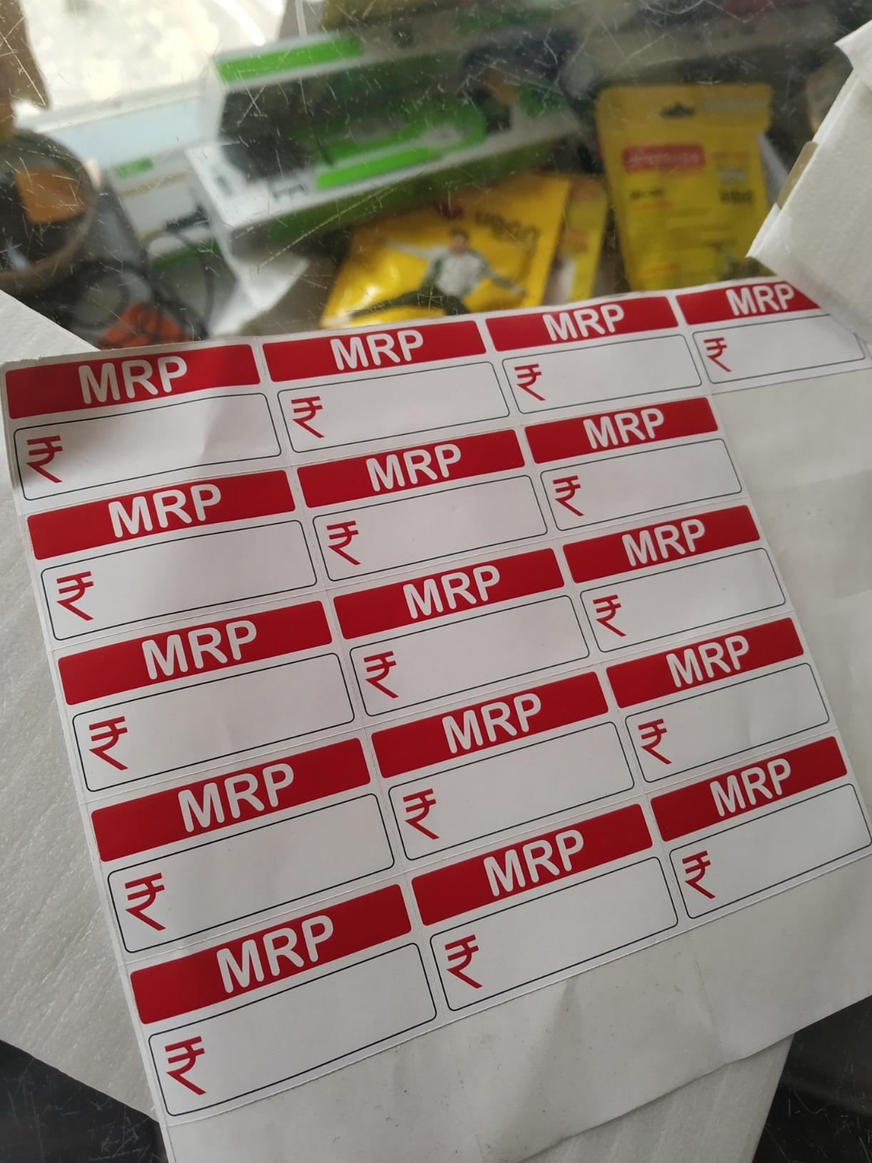 PG Creations MRP Stickers for General Use, Small Size 37x20 mm Paper ...