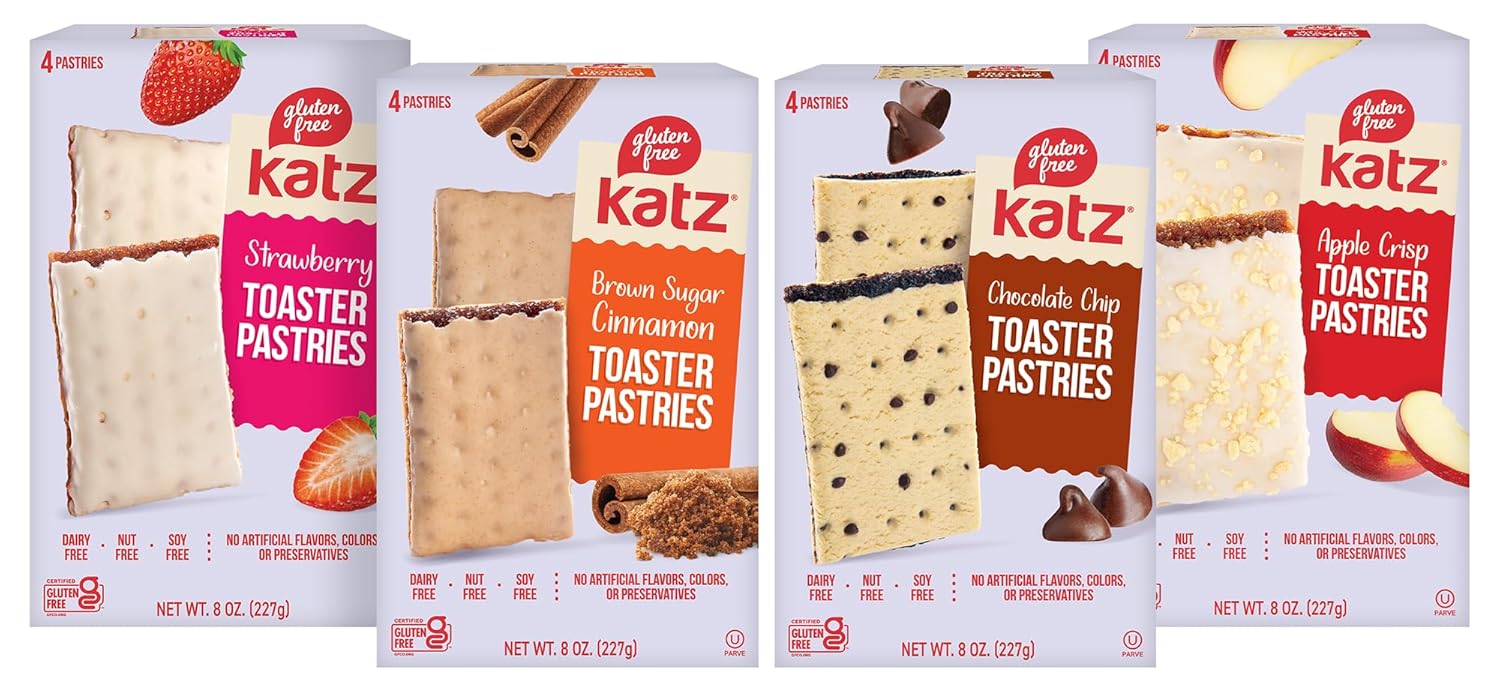 Amazon.com: Katz Gluten Free Snacks Toaster Pastries Variety Pack Apple ...