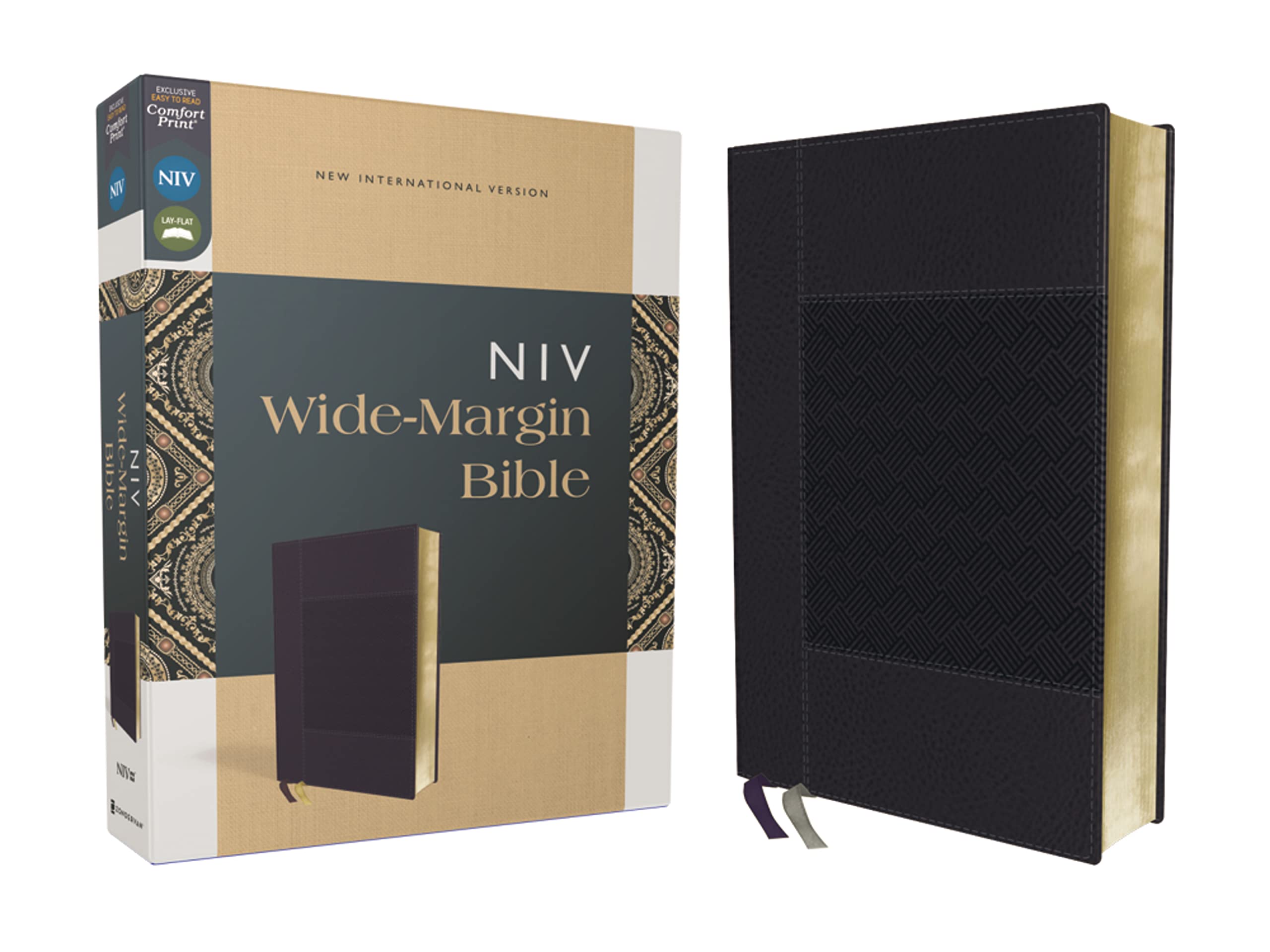 NIV, Wide Margin Bible (A Bible that Welcomes Note-Taking), Leathersoft ...