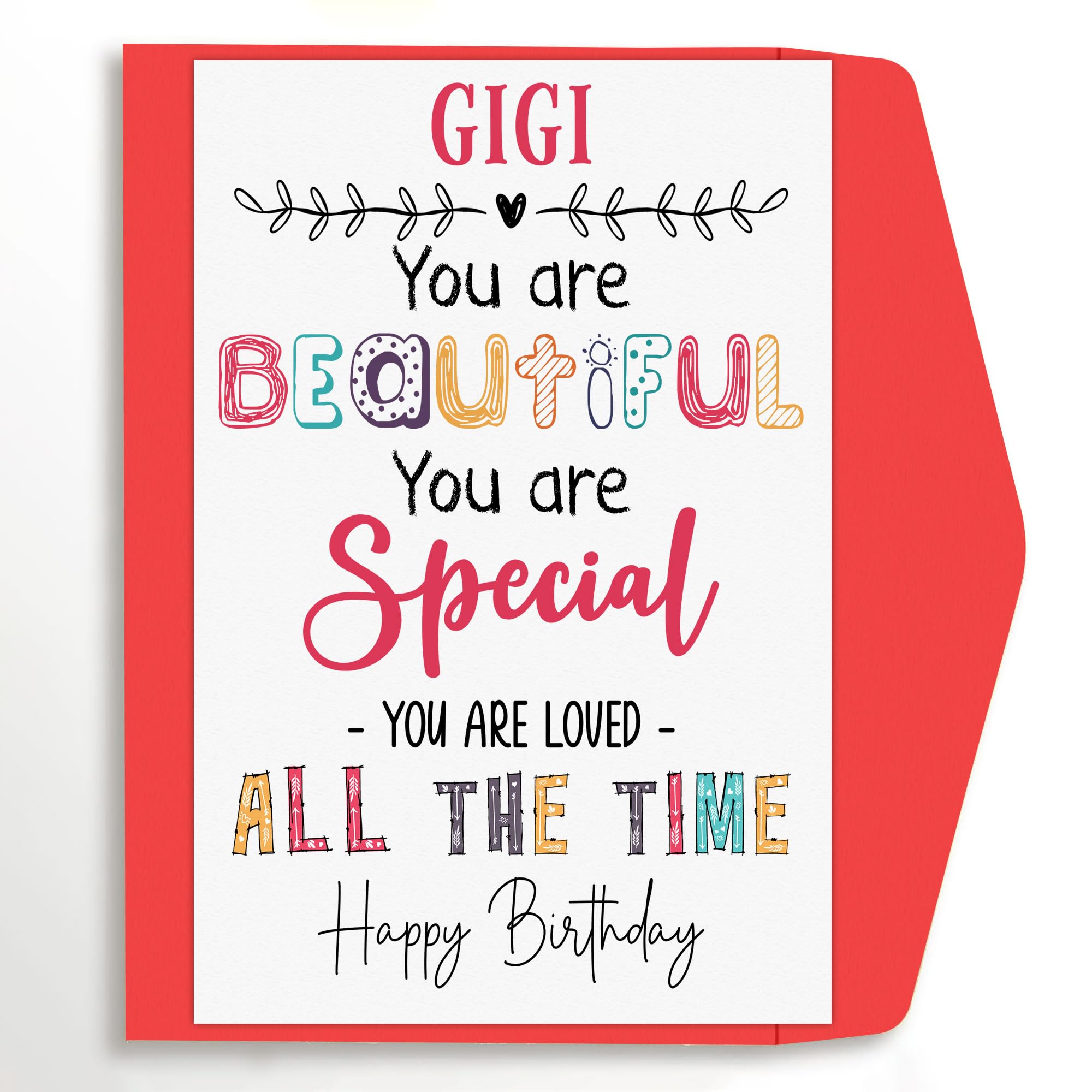Amazon.com : popmazing Gigi You Are Beautiful You Are Special - Gigi Birthday Card - Greetings ...