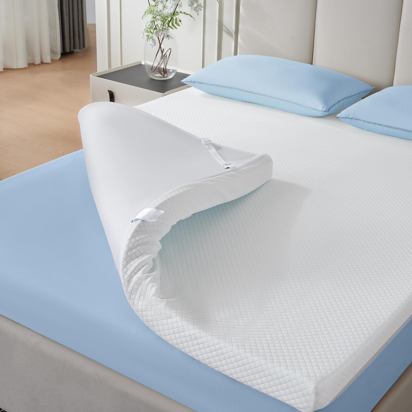 Amazon.com: Vive Cooling Gel Mattress Topper - Honeycomb Gel Bed Pad ...