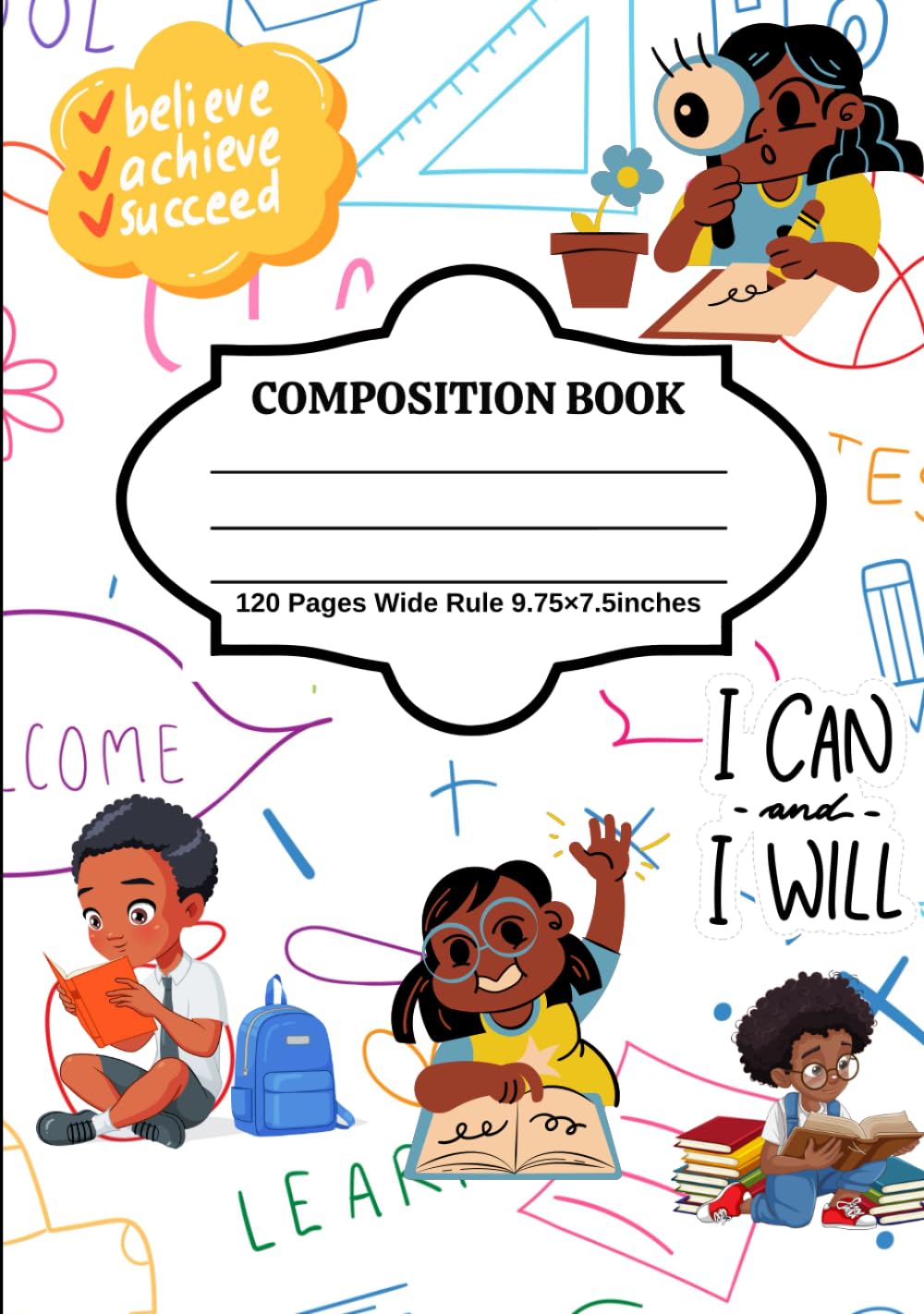 Amazon.com: Composition Notebook: Hardcover Journal: Black Kids ...