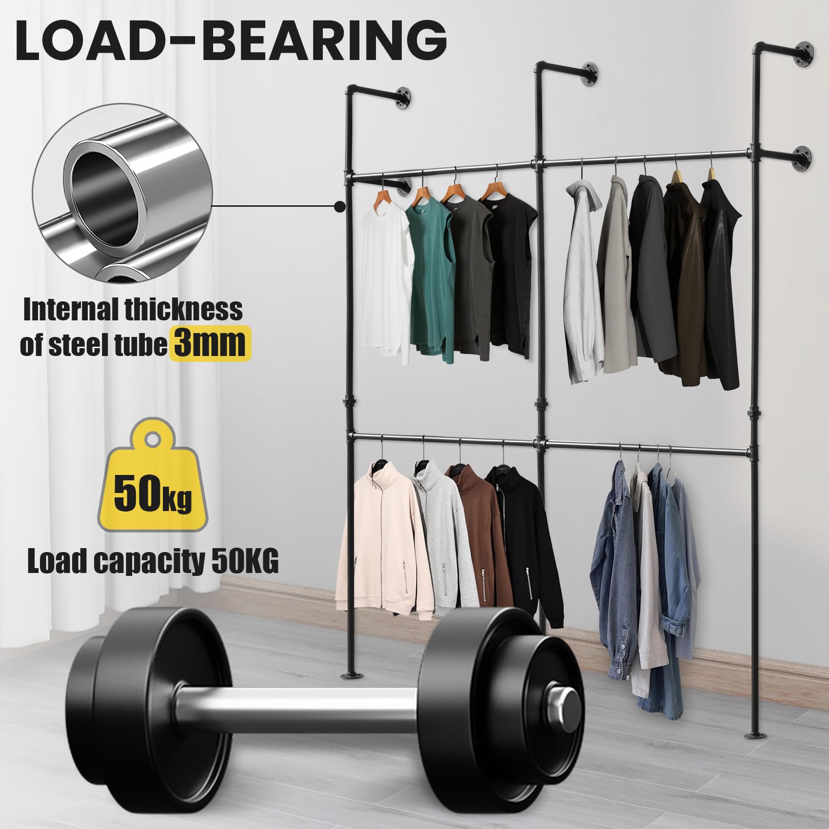 Industrial Pipe Clothing Rack?Moden Commercial Grade Pipe Clothes Racks ...