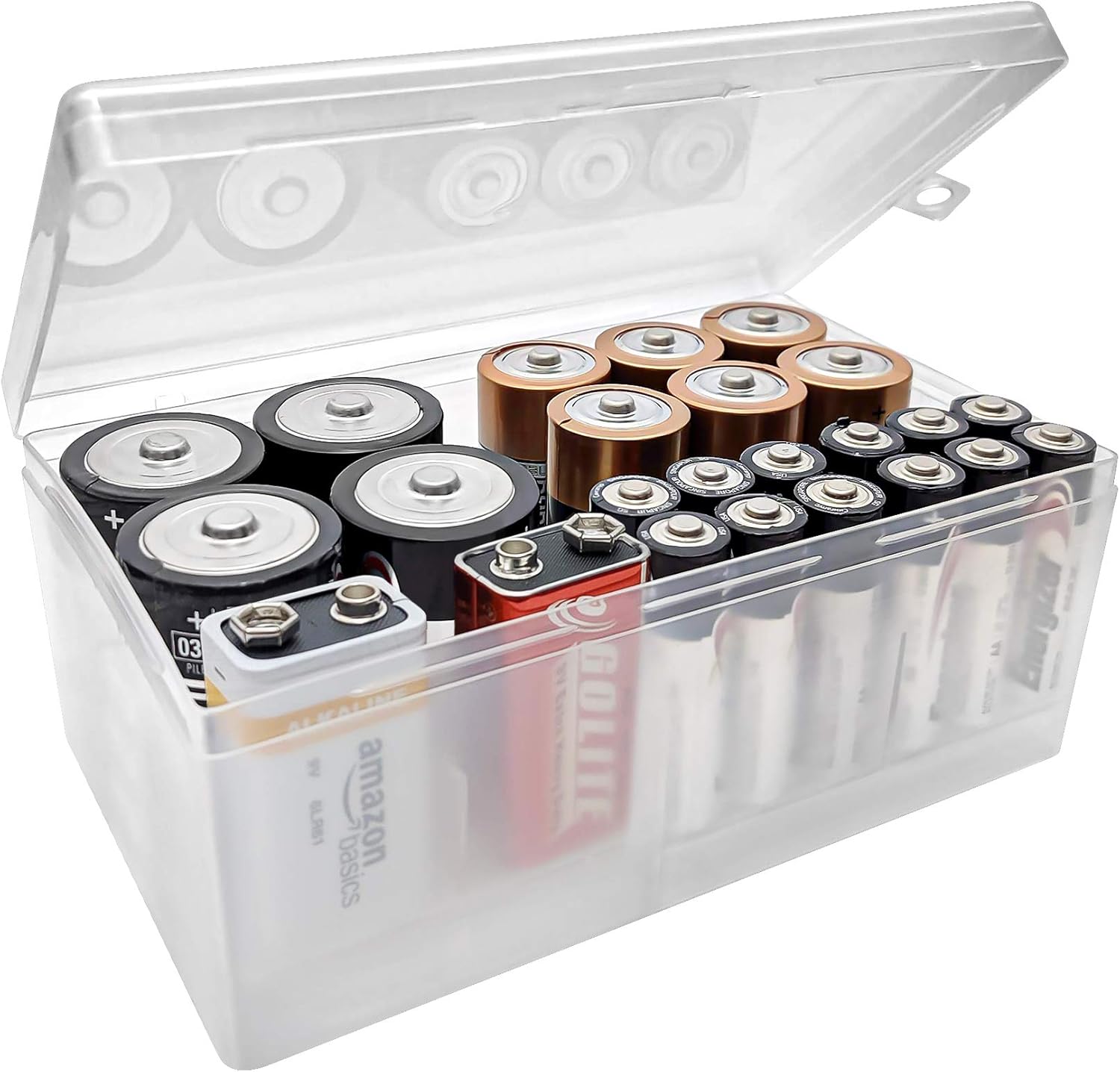 Amazon.com: Bundaloo Battery Storage Box - Transparent Case and Lid ...