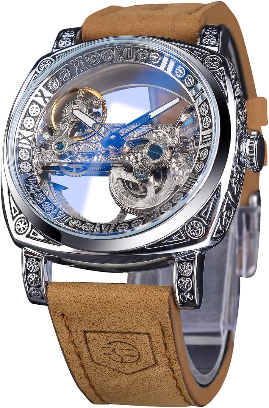 ThinkGeek Steampunk-Styled Tesla Analog Watch Weathered-Brass Look on ...