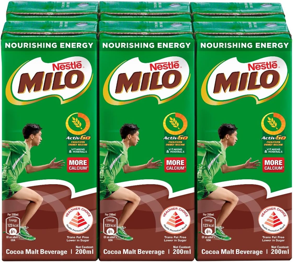 Milo UHT Chocolate Malt Packet Drink, 200ml (Pack of 6) : Amazon.sg ...