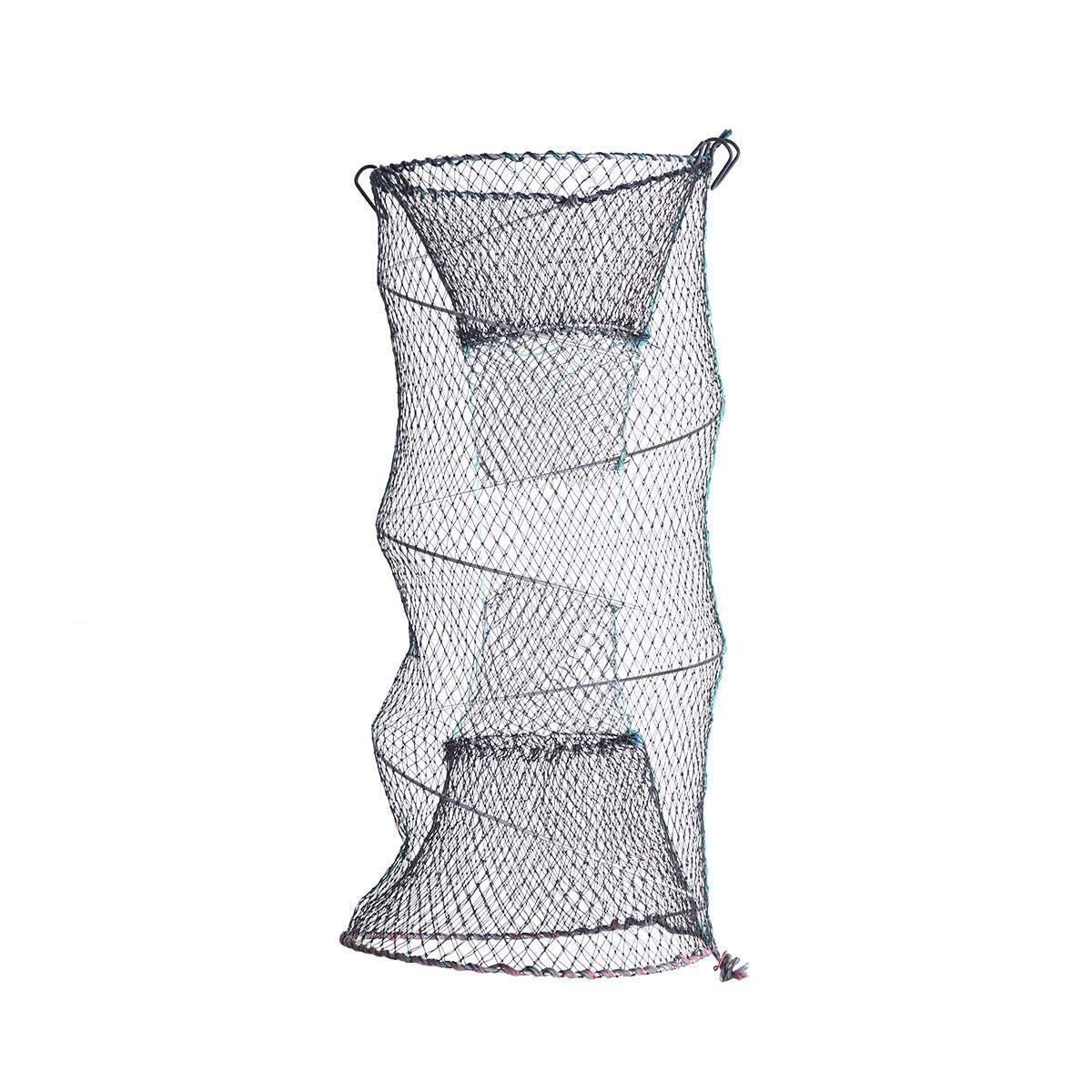 HELLARO Portable Fishing Circle Net Network Foldable Baitcast Mesh Trap ...