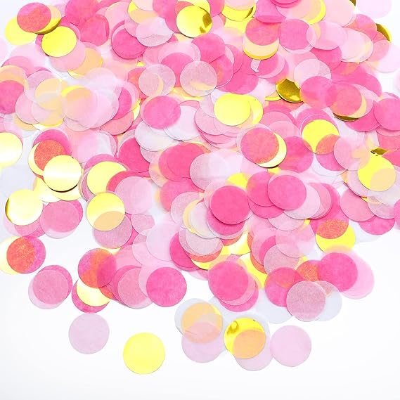 Amazon.com: VCOSTORE Tissue Paper Confetti Circles - Round Paper ...