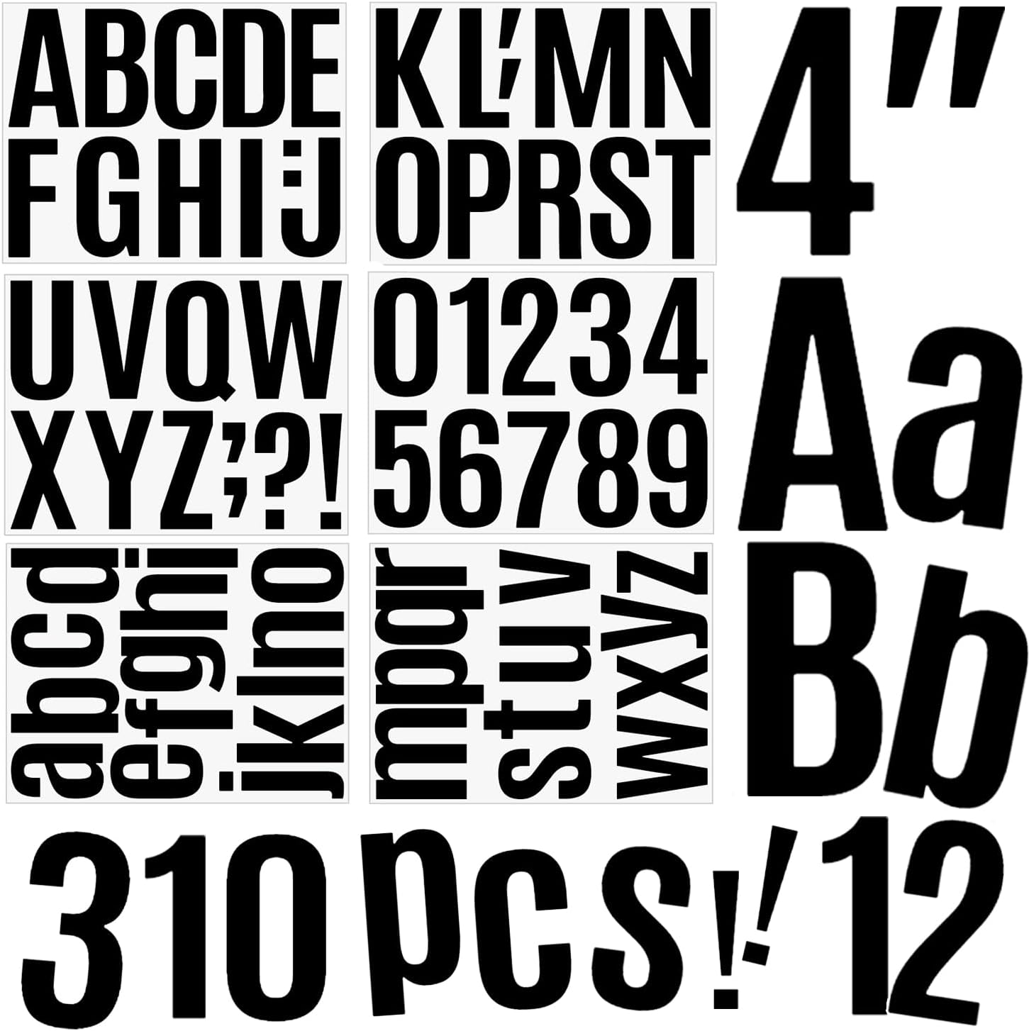 Amazon.com: 48 Sheets Bulletin Board Letters 2.5 Inch Letter Stickers ...