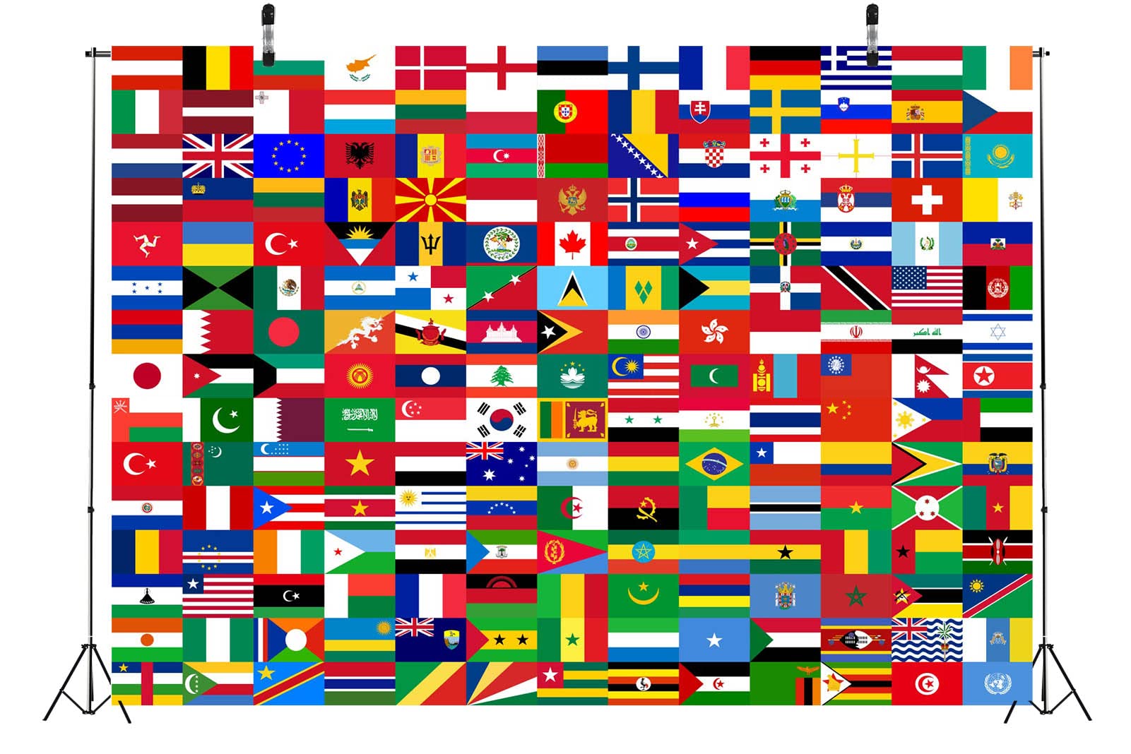 Snapklik.com : 15x10ft Fabric Country Flags Backdrop Polyester World ...