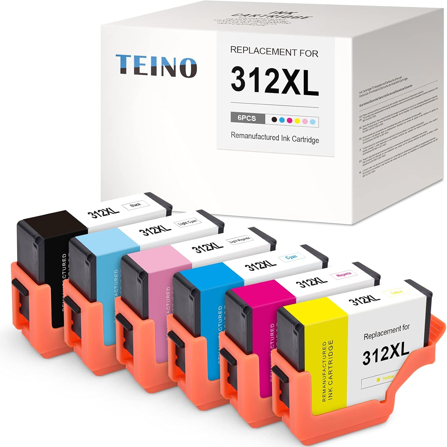 TEINO Remanufactured Ink Cartridge Replacement for Epson 312 312XL T312 ...