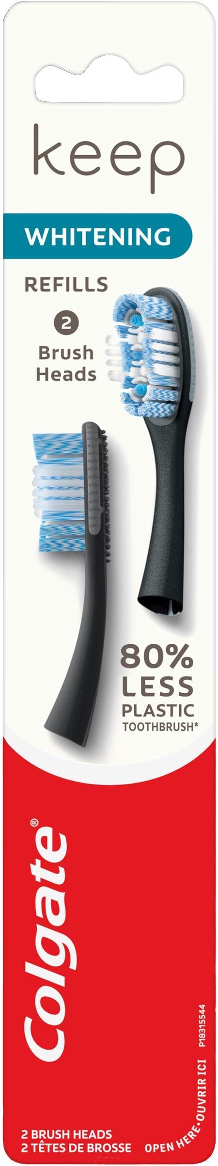 Amazon.com : Colgate Keep Replaceable Head Toothbrush, Whitening Refill ...