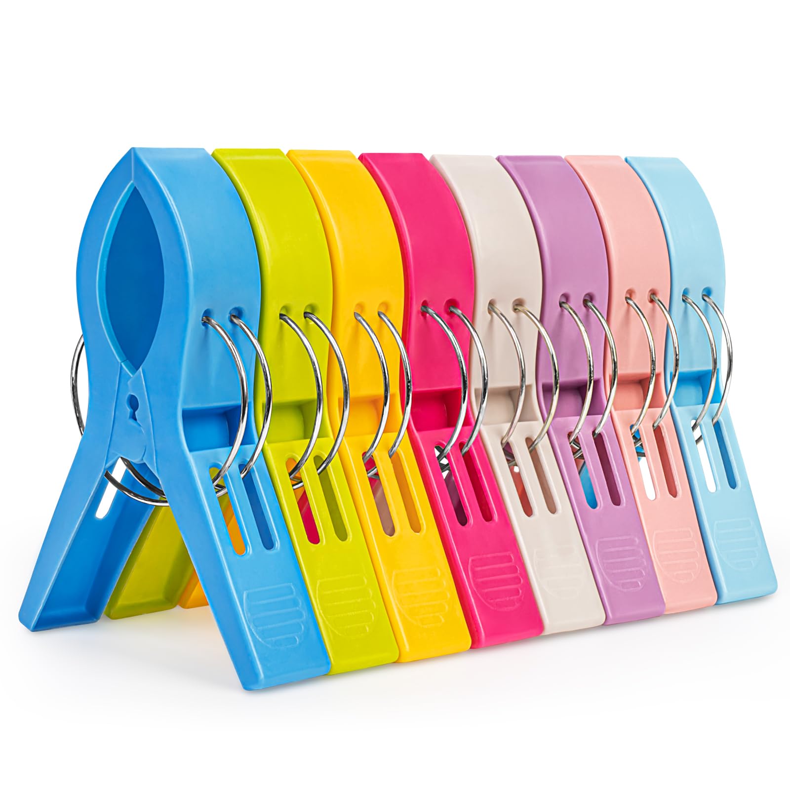 Amazon.com: Semjikoy 8 Pack Beach Towel Clips, Plastic Chair Clips ...
