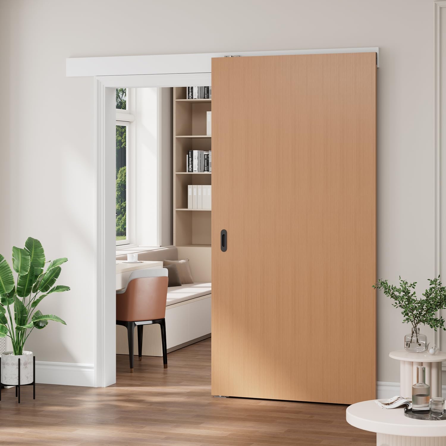 Amazon.com: DELAVIN 42" Concealed Sliding Barn Door with Hardware Kit ...