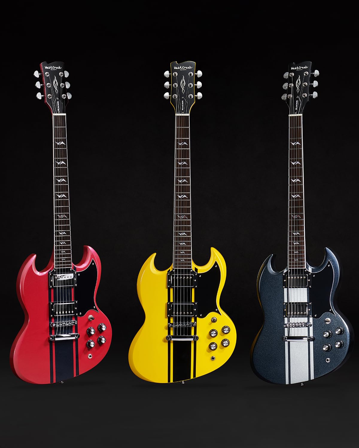 Snapklik.com : WestCreek RACER Solid Body Electric Guitar, Double Cut ...