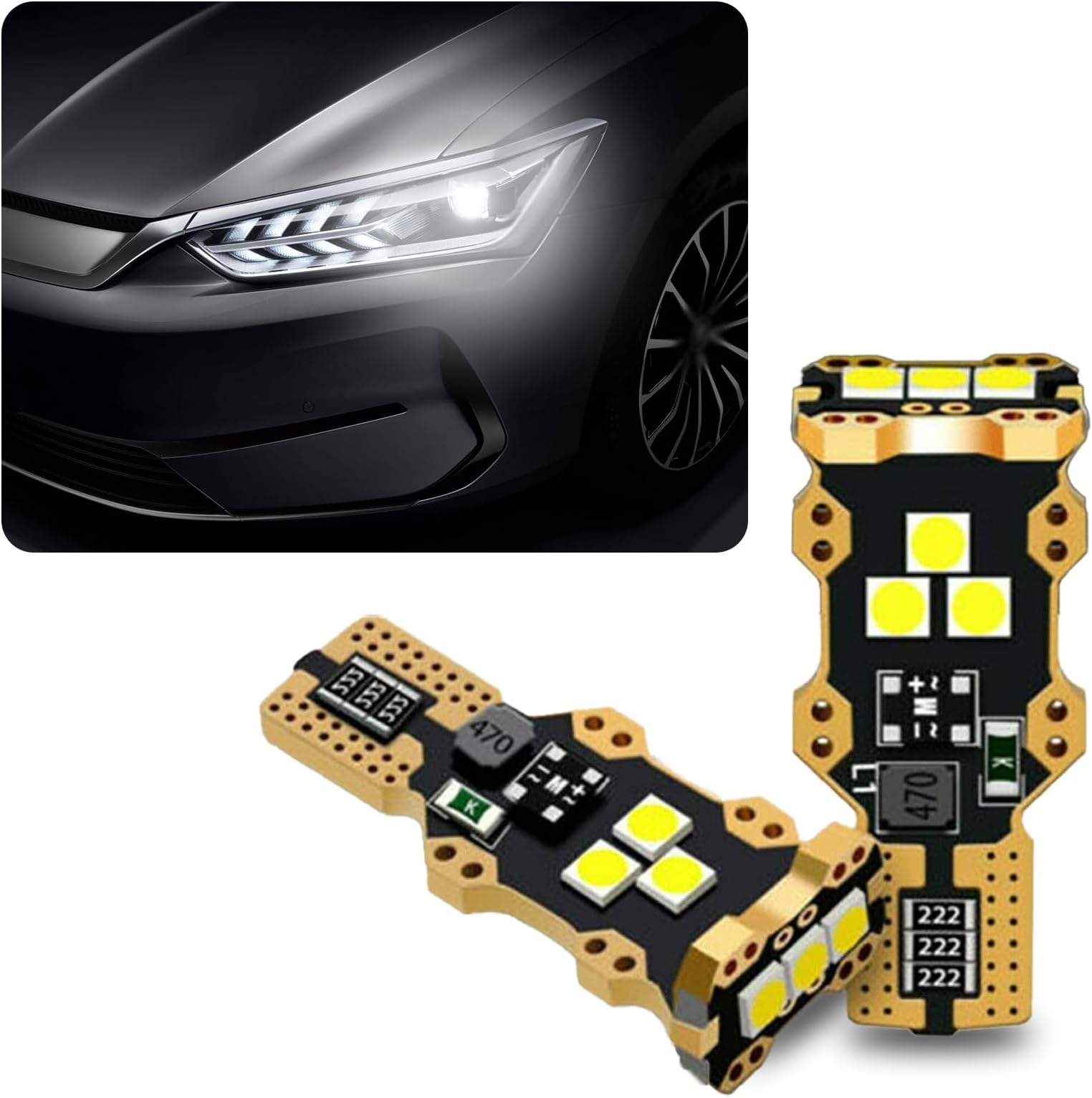 Amazon.com: Zufoty 4 PCS Car Turn Signal Bulbs, LED Turn Signal Light ...