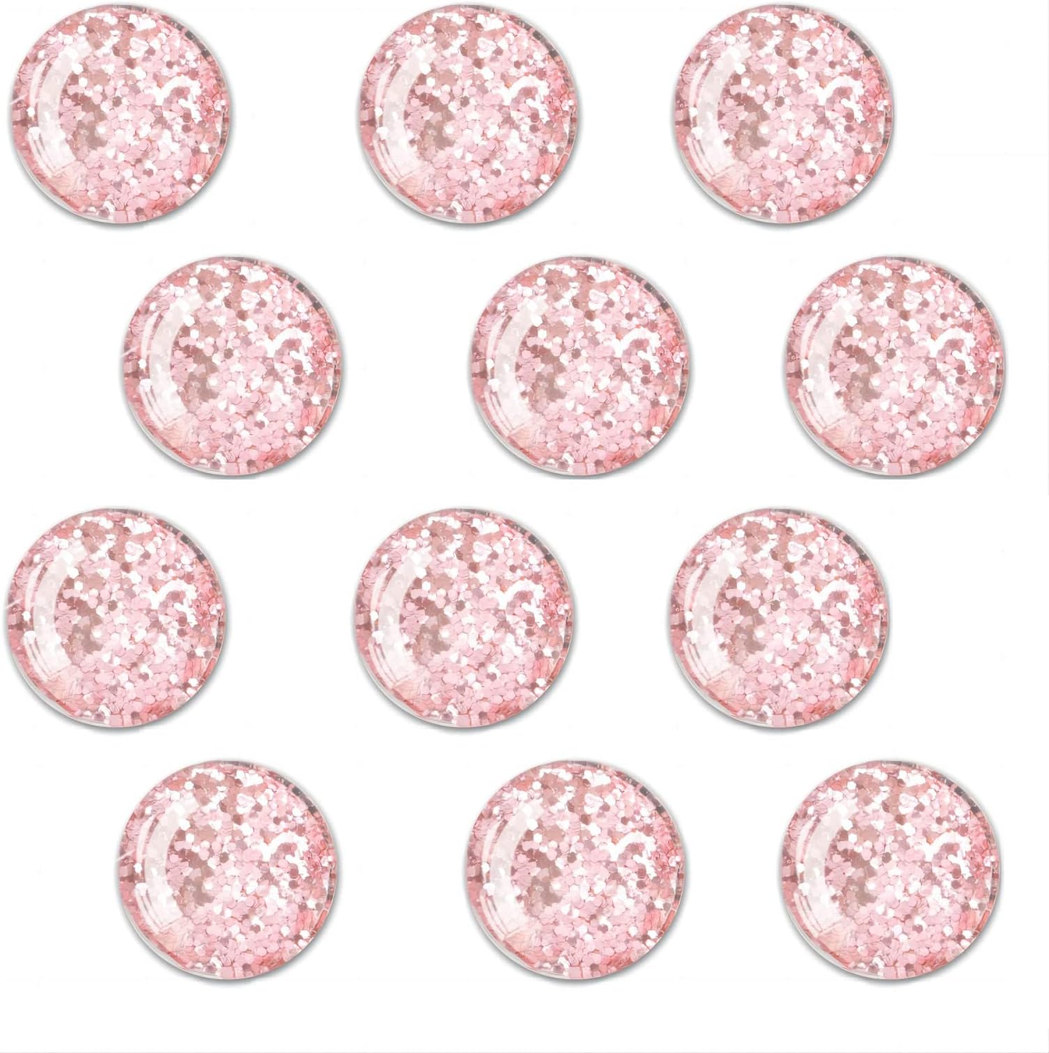 Amazon.com: 6Pcs Refrigerator Round Glass Megnetic Stickers Round ...