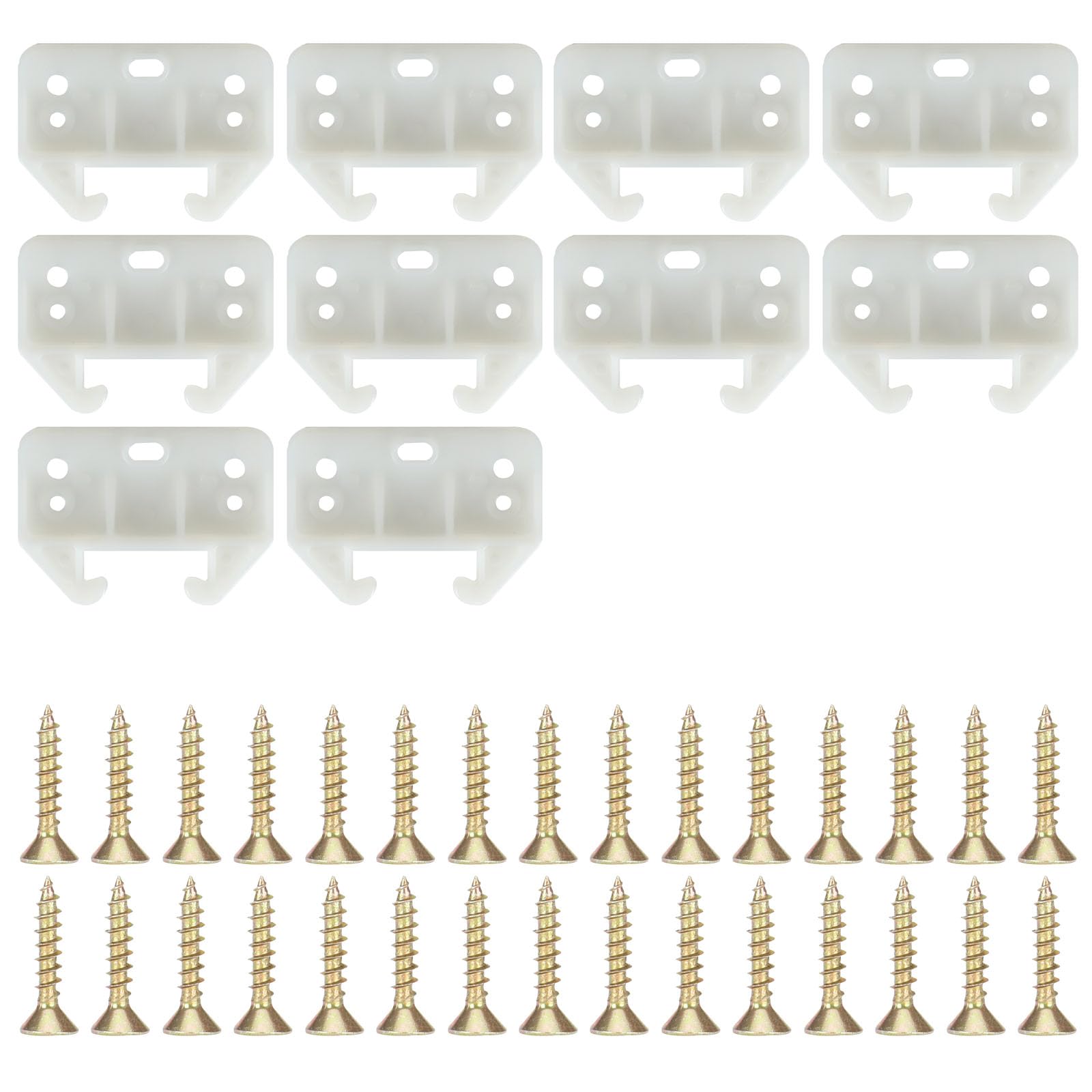 Snapklik.com : LONTAN 10 Pack Drawer Replacement Guides Brackets White ...