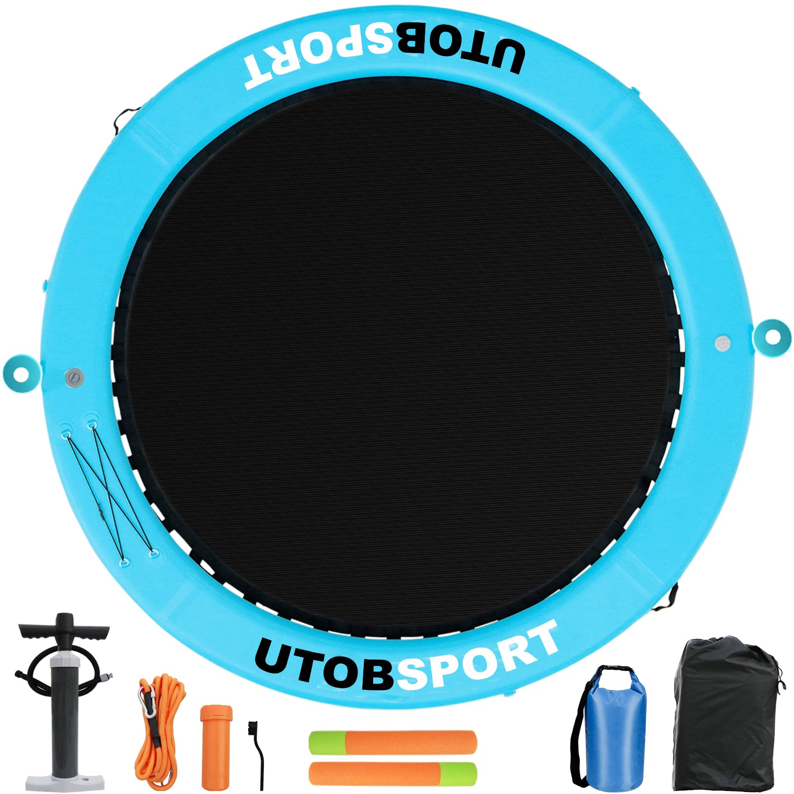 Inflatable Water Hammock Floating Dock 8x8 Ft Water Floating Island ...