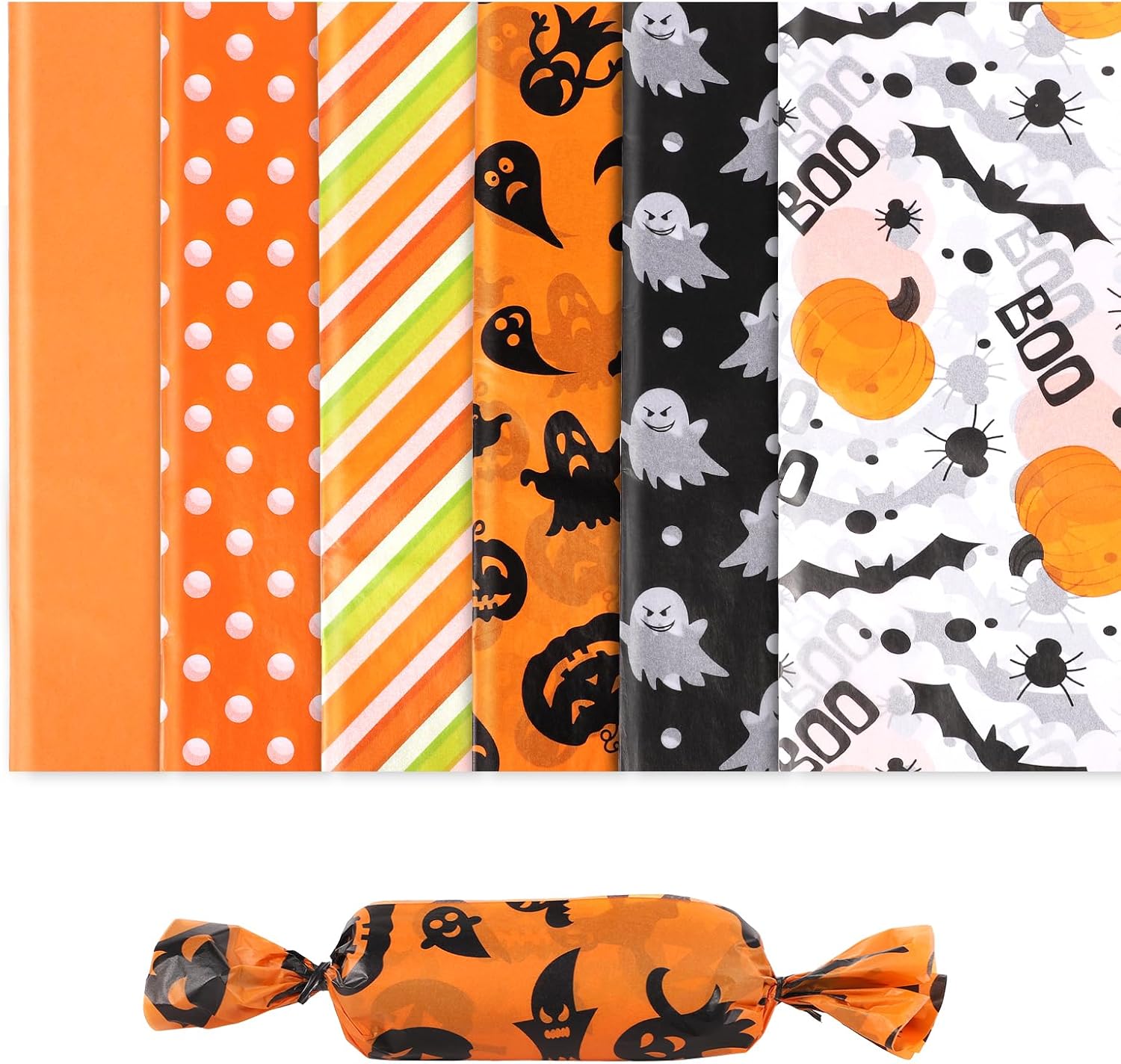 Amazon.com: 120 Sheets Halloween Tissue Paper, 19x13 Inch Wrapping ...