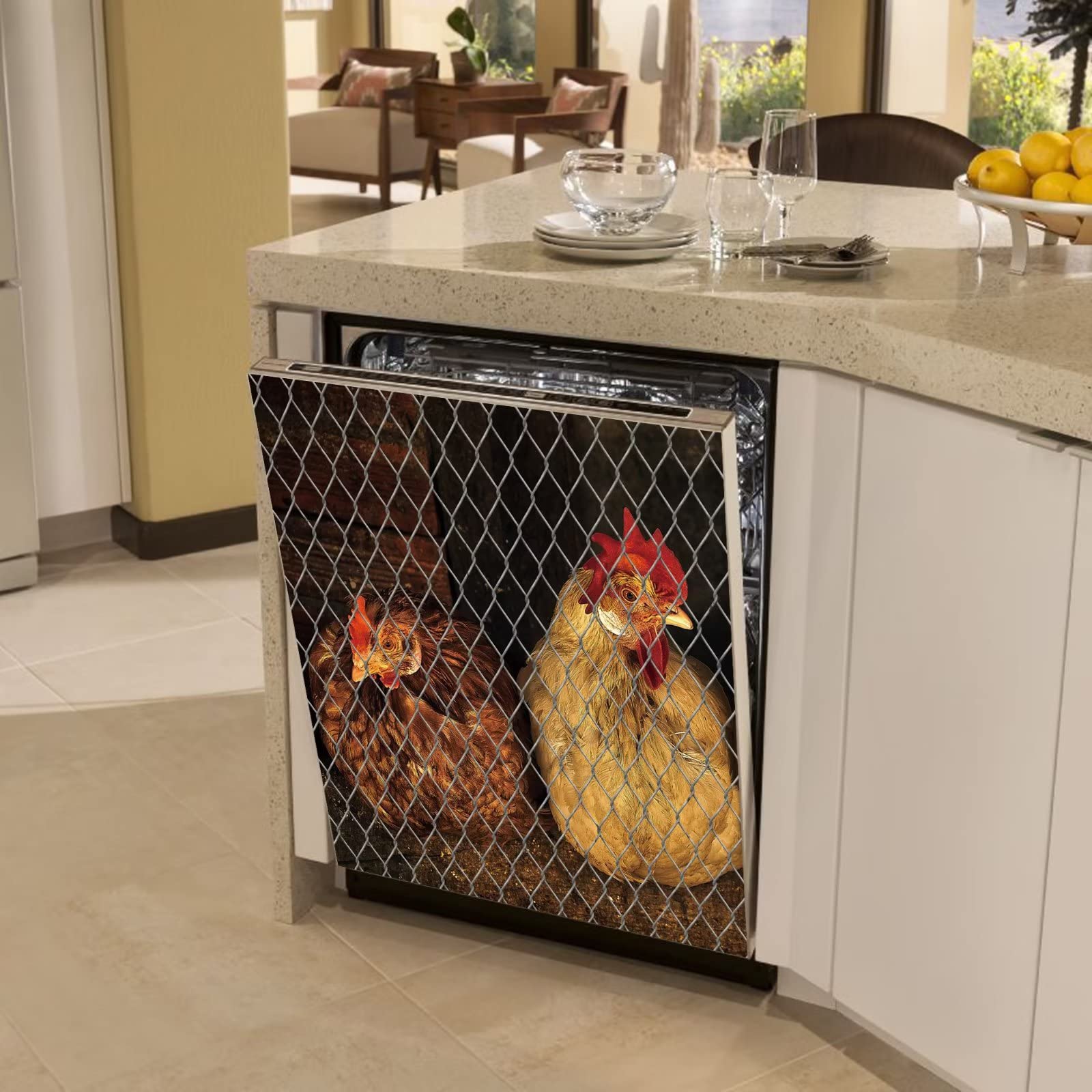 Snapklik.com : Farm Chicken Dishwasher Cover Decorative Magnet,Animal ...