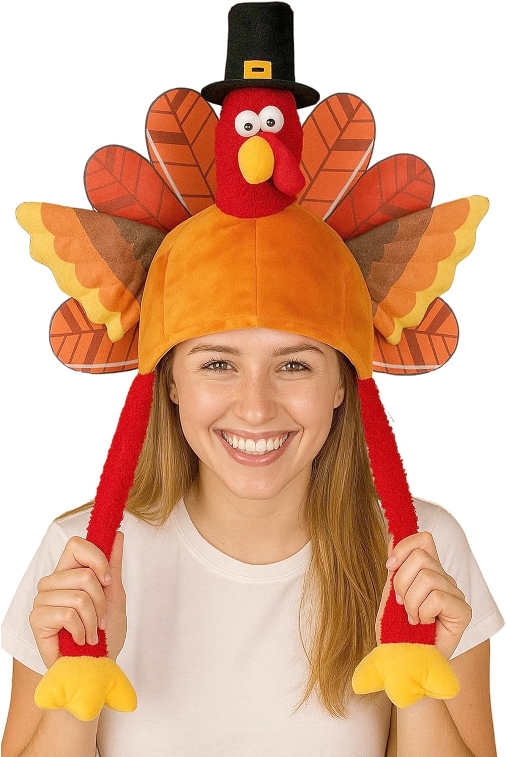 Amazon.com: BleSky Thanksgiving Plush Turkey Hats Turkey Cap for Men ...
