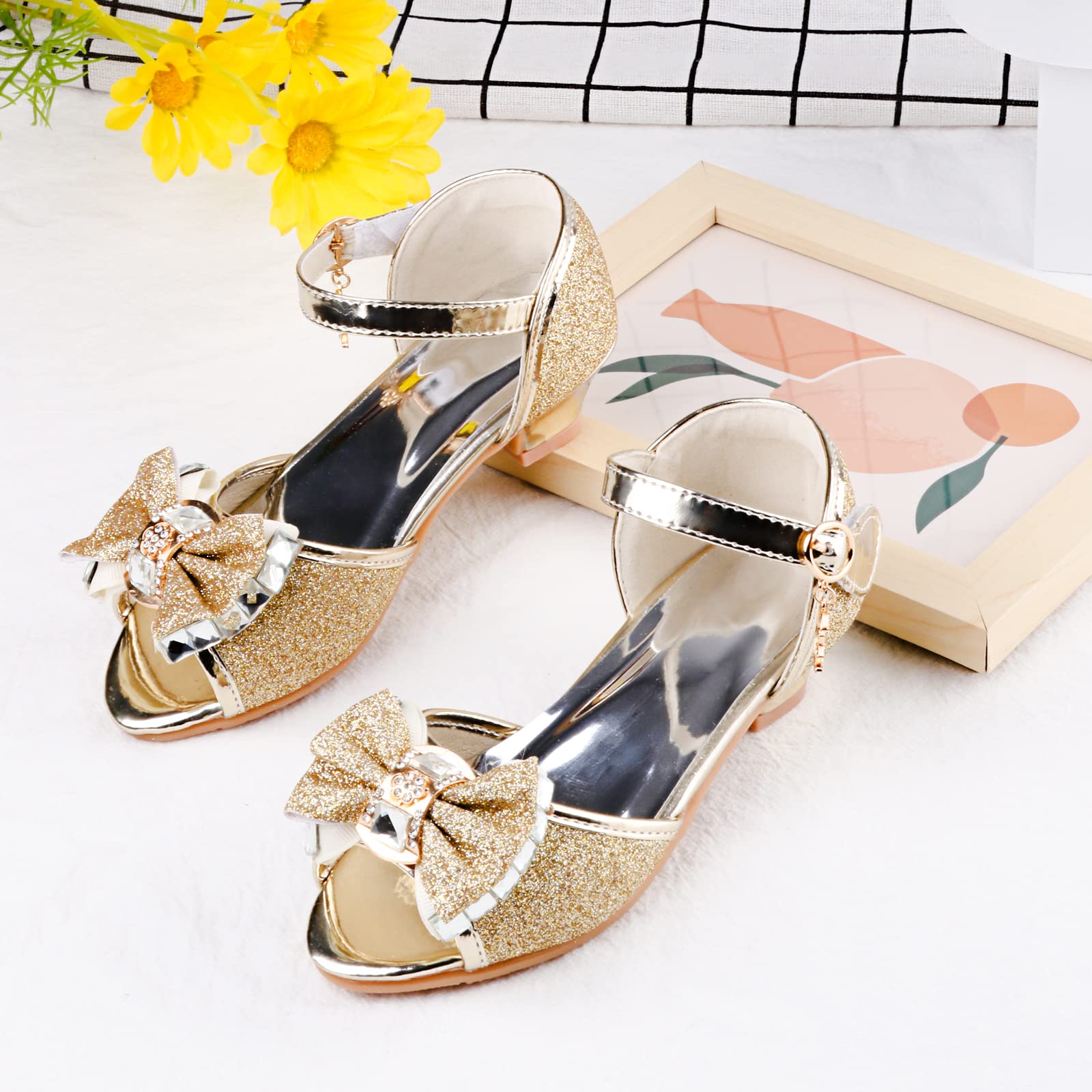 Snapklik.com : Amtidy High Heels Sandals Dress Shoe Flower Girl Sandals ...