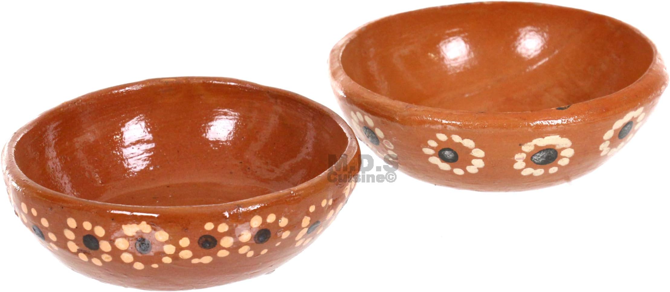 Amazon.com: EMATIK Salsero de Barro 2 Single Salsa Bowls Traditional ...