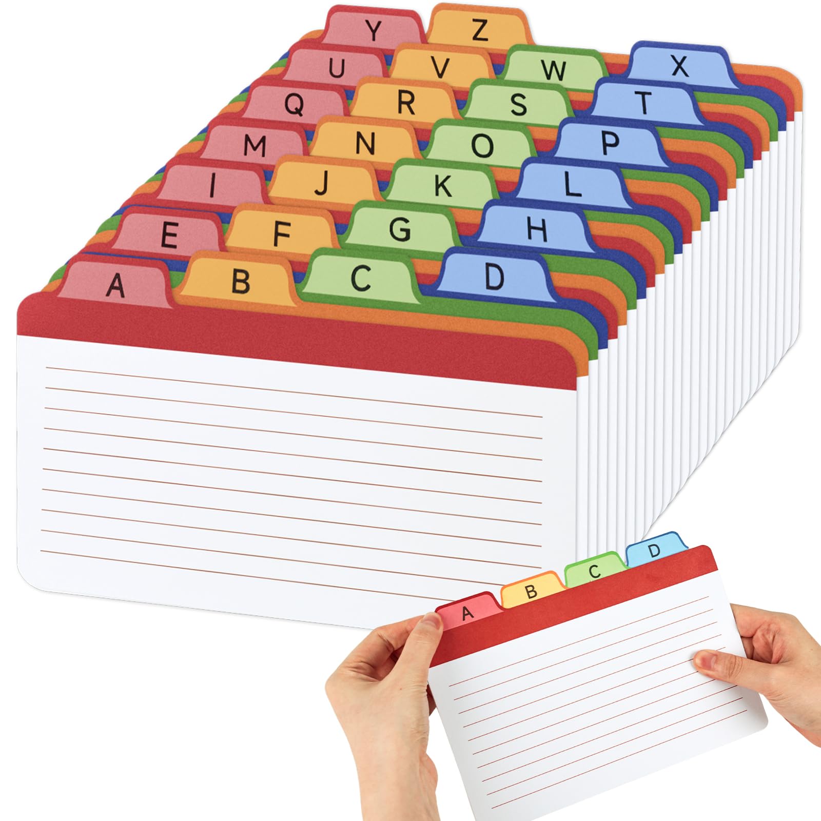 Snapklik.com : 26PCS Index Card Dividers, 8" X 5" Index Card Guide Set ...