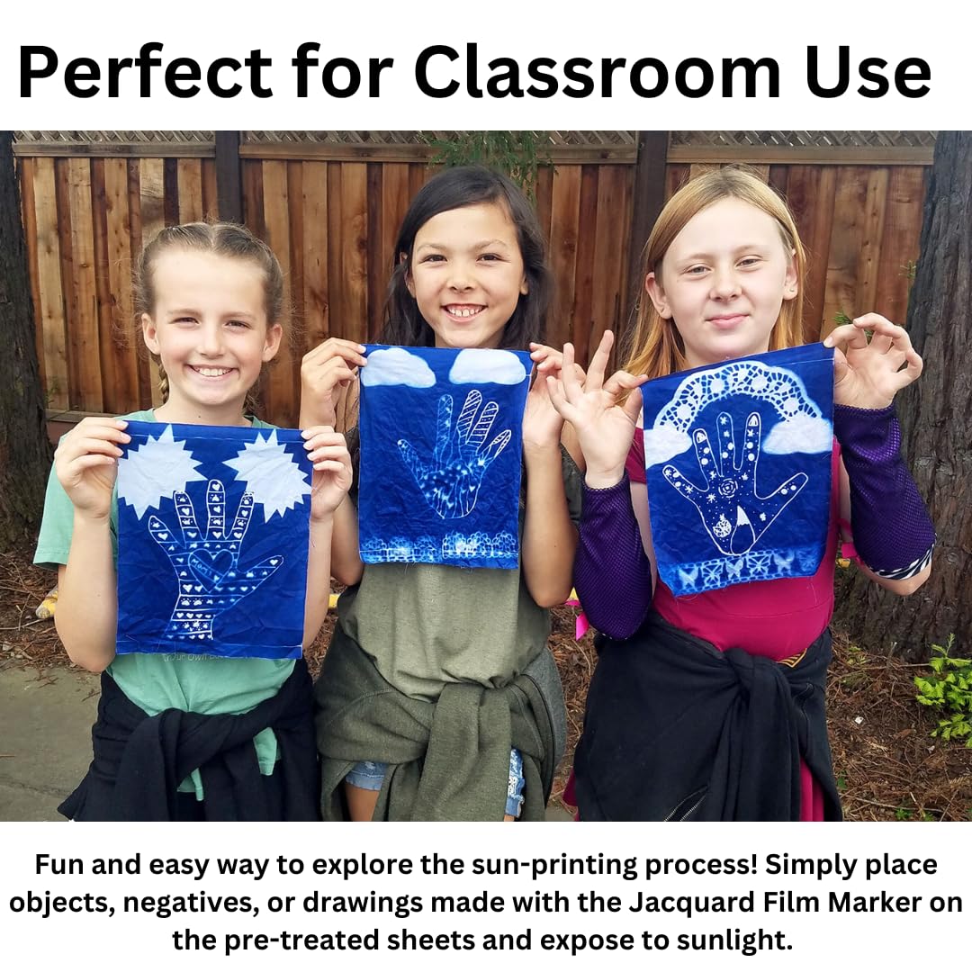 Snapklik.com : Jacquard Cyanotype Fabric Sheets, Pre-Sensitized Cotton ...