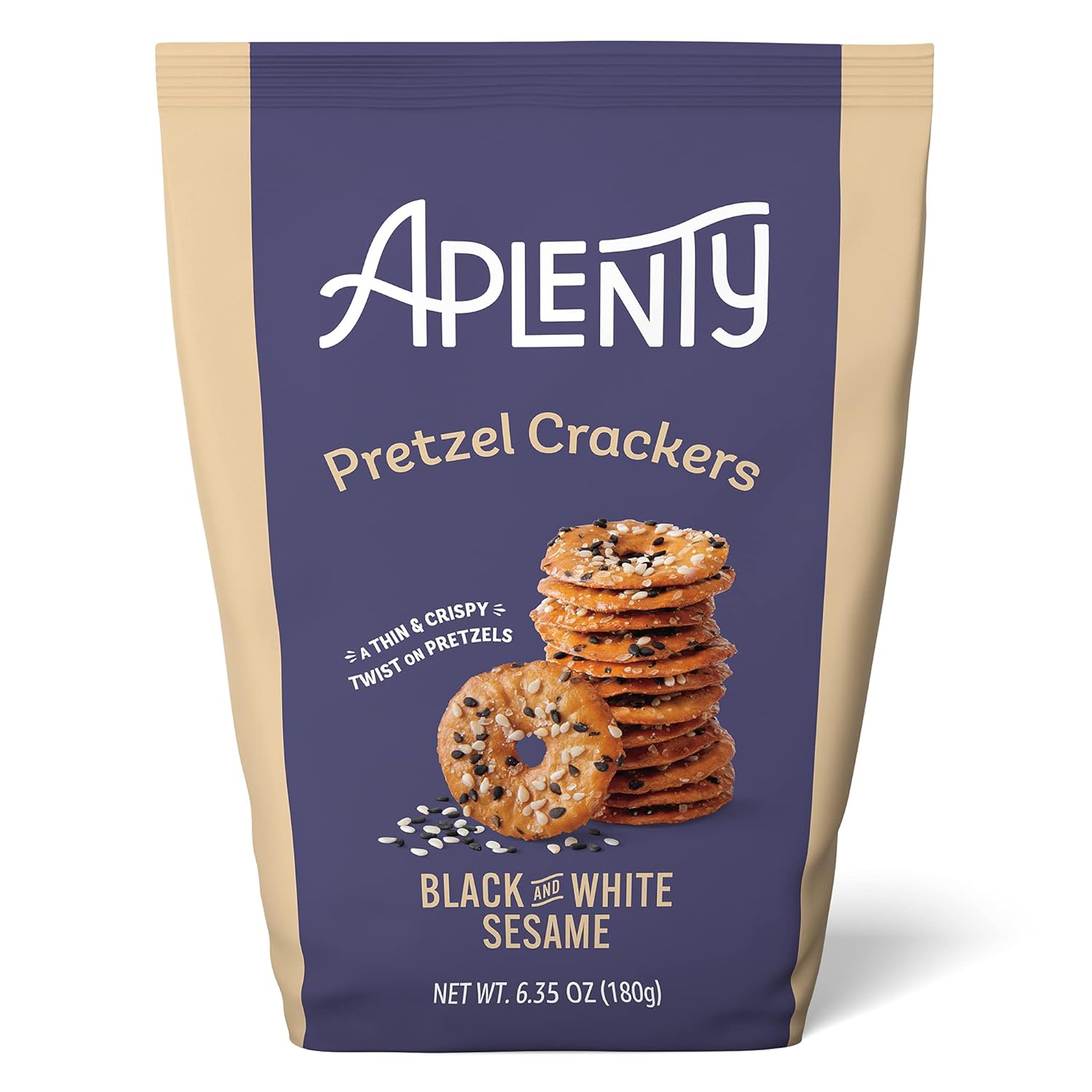 Amazon.com: Amazon Brand, Aplenty Black And White Sesame Pretzel ...