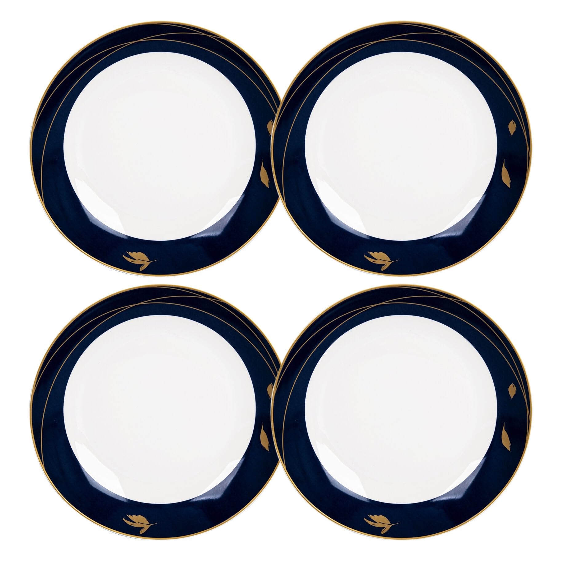 Amazon.com | STP GOODS Mizuki Bone China Deep Plate Set of 4 Dinnerware ...