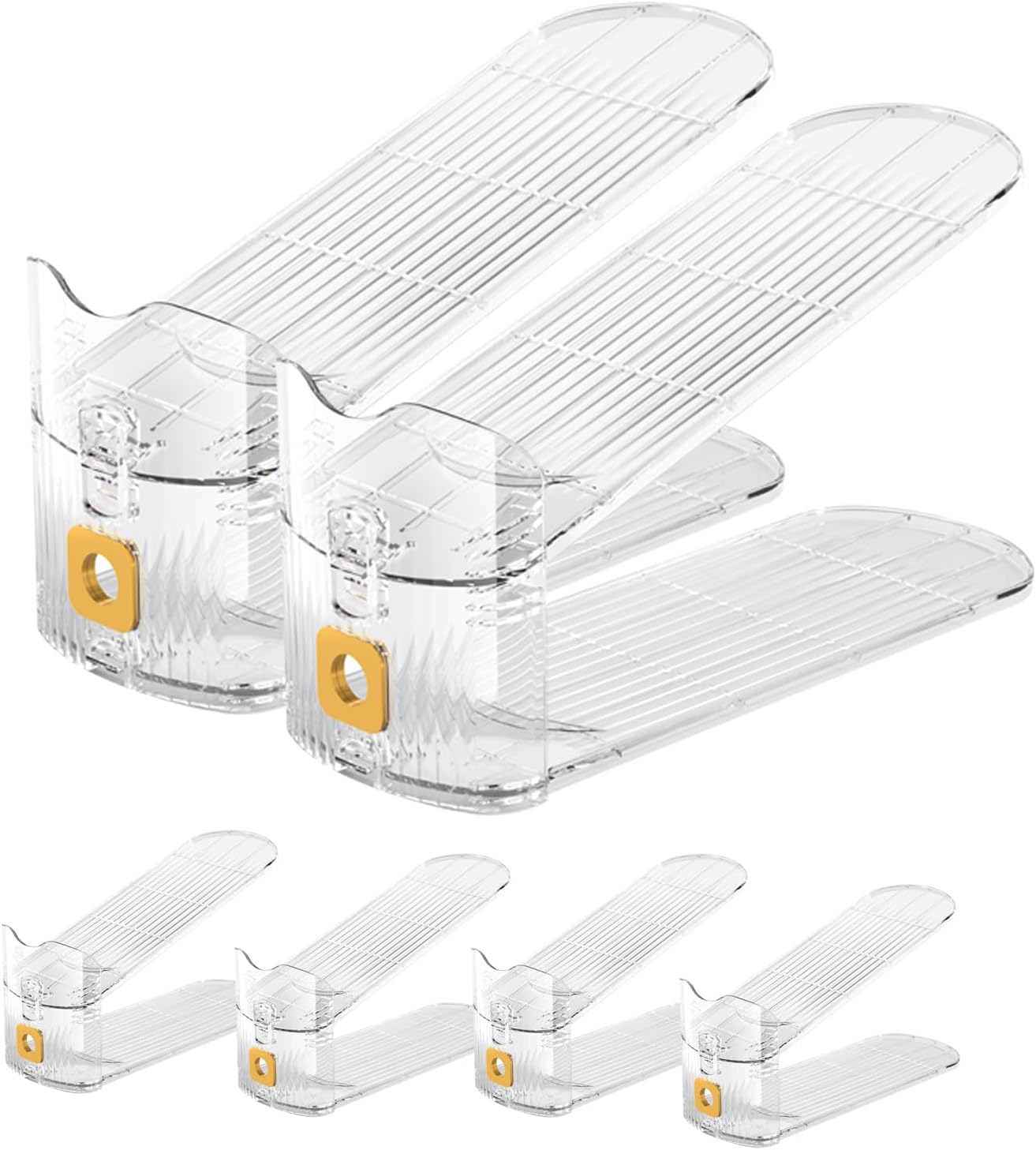 Amazon.com: TOOKNIN Adjustable Shoe Slots Organizer,10PACK Transparent ...