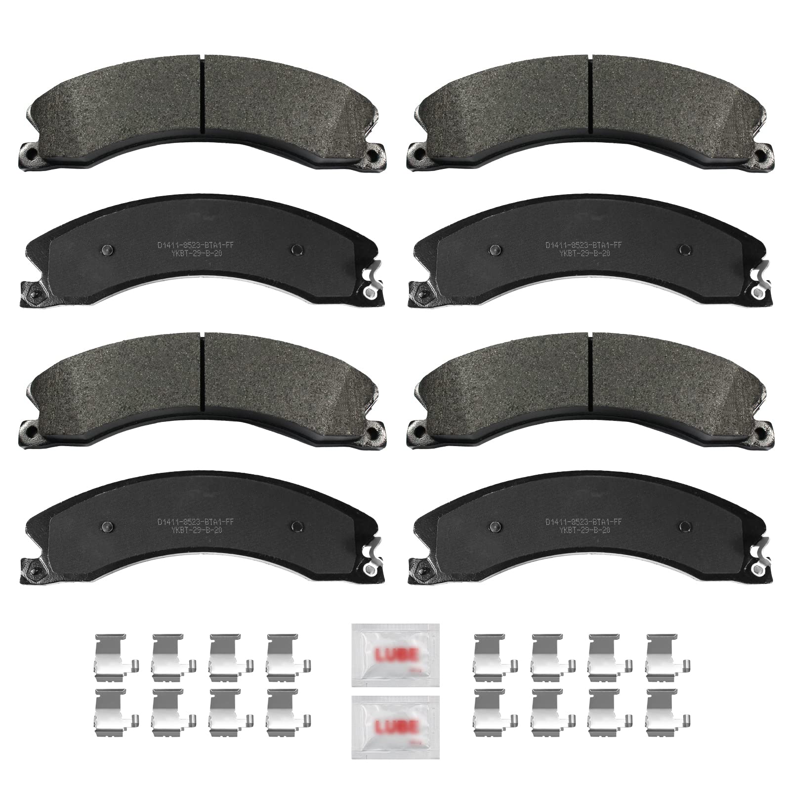 Amazon.com: ACB ZONE Front and Rear Disc Brake Pads Set Ceramic w ...