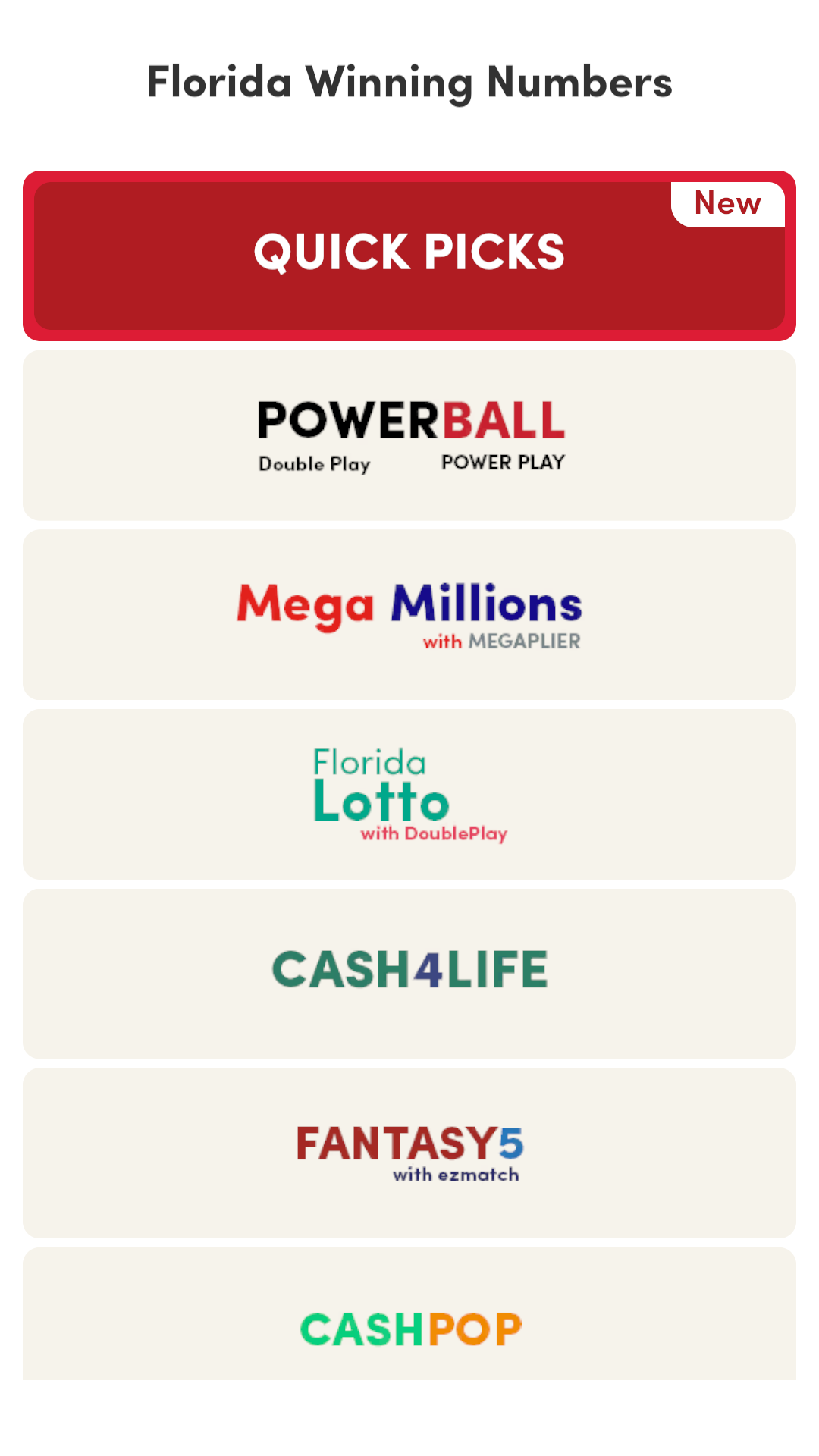 Florida Winning Numbers - App on Amazon Appstore