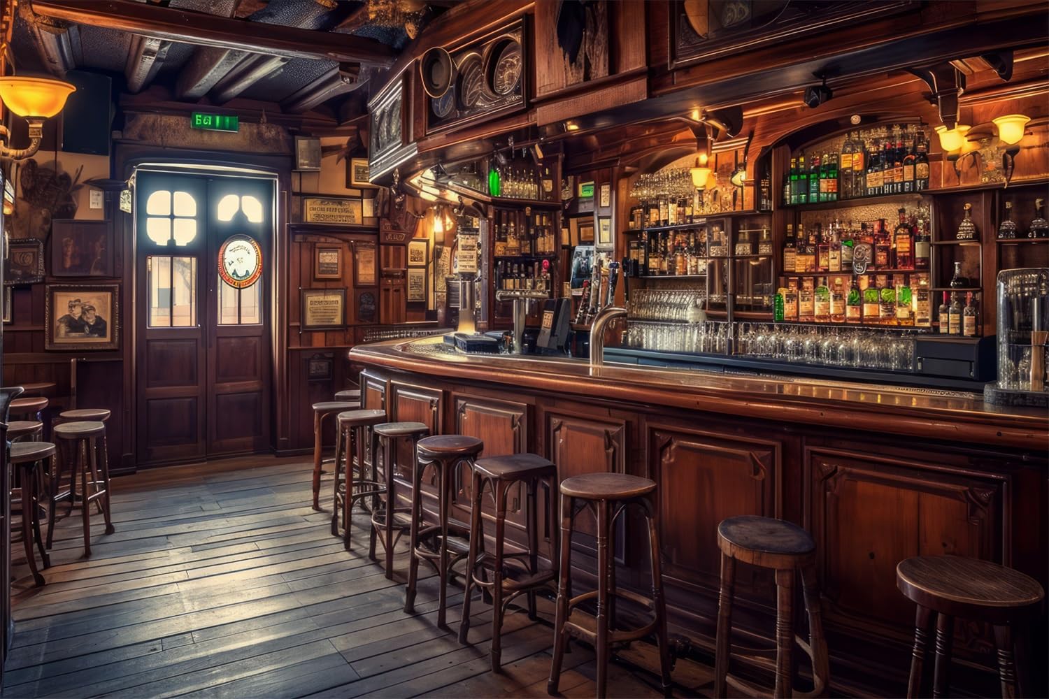 Amazon.com : SADFA 7x5ft Western Saloon Backdrop Vintage Retro Bar ...