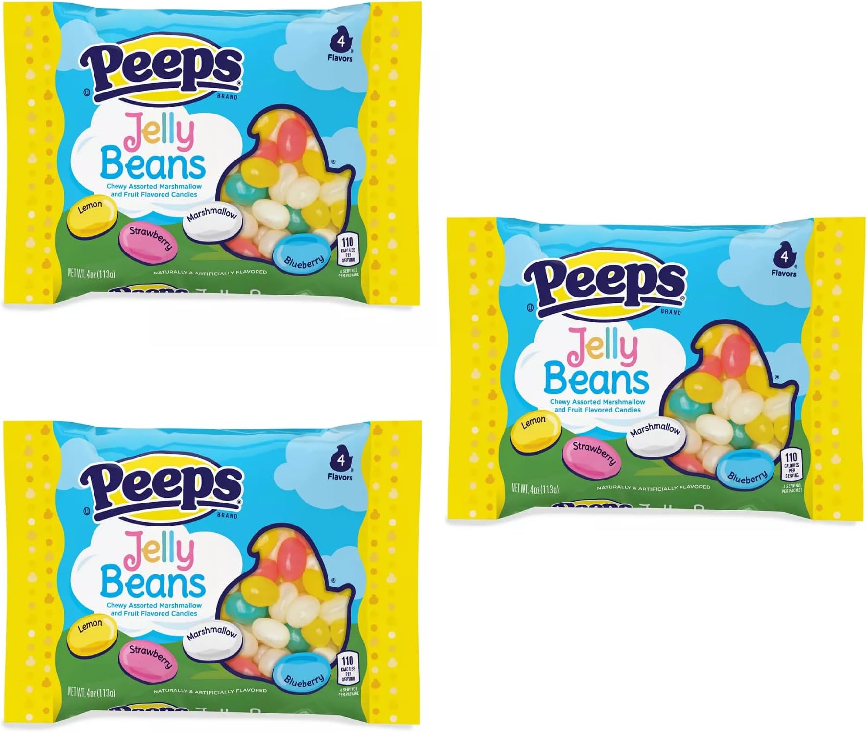 Amazon.com : Peeps (1 Bag) Easter Jelly Beans Candy - 4 Flavors - Lemon ...