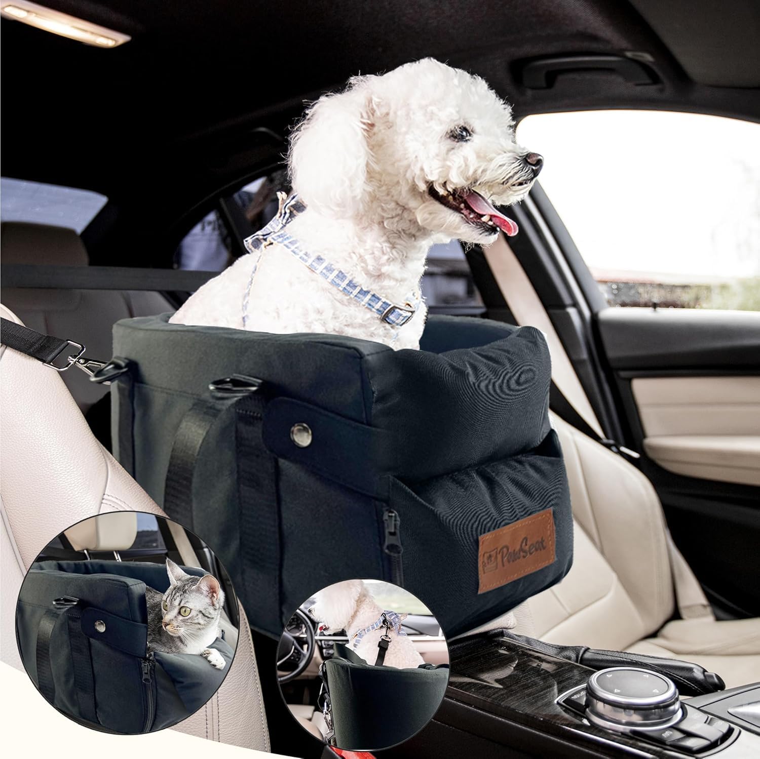 Amazon.com : Pawseat Center Console Dog Car Seat for Small Dogs and ...
