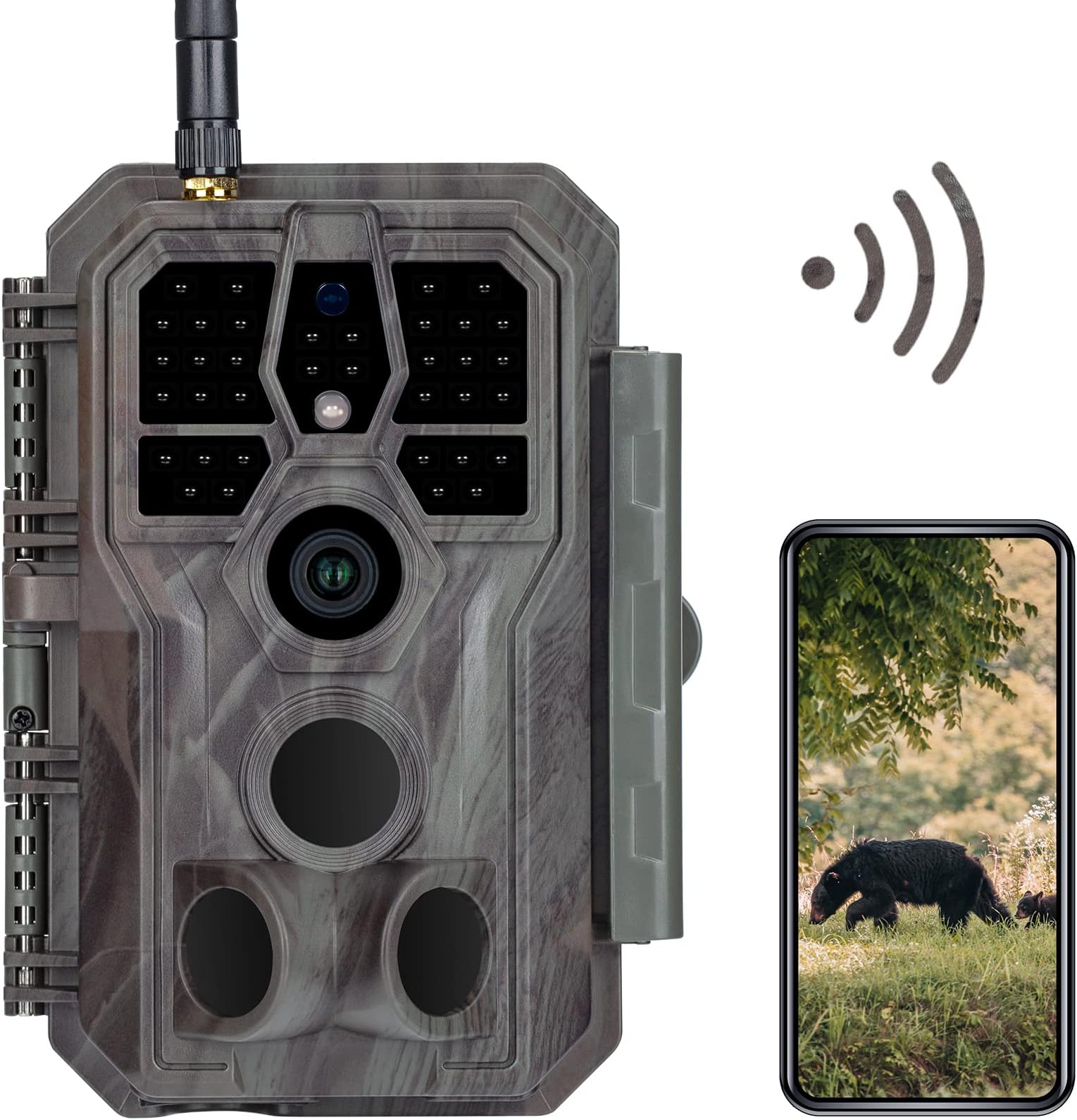 GardePro E8 WiFi Trail Camera, 64MP 1296p Game Cameras with 100ft Night ...