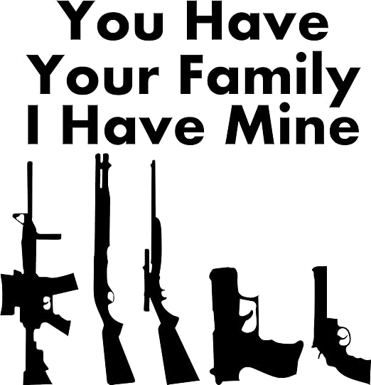 Amazon.com: Gun Family My Family Gun Decal Sticker White 9" X 9 ...
