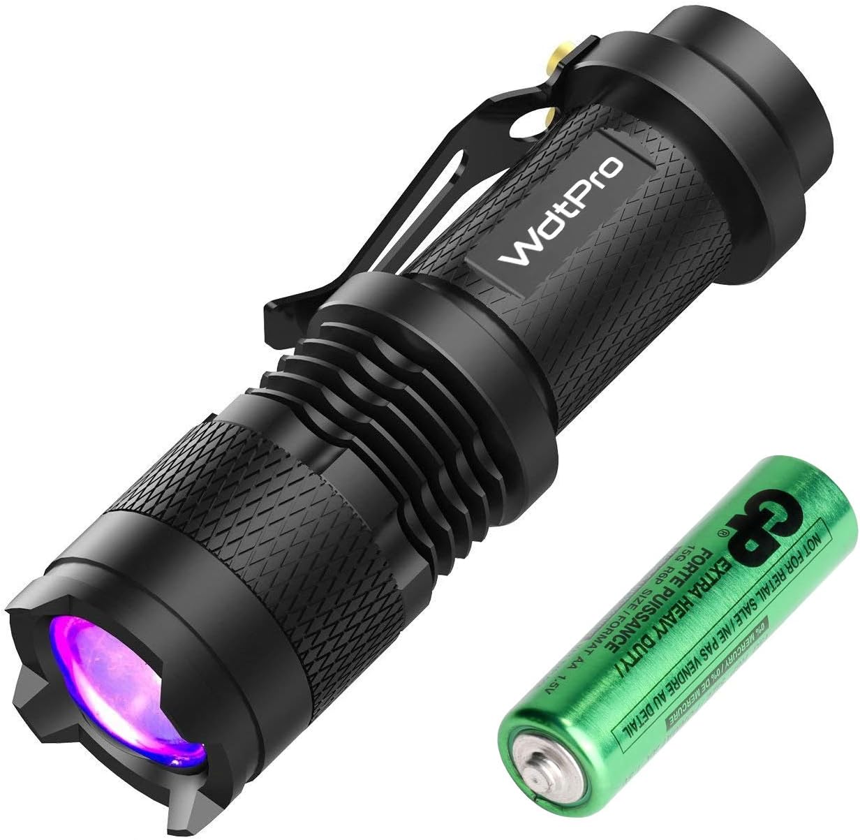 WdtPro UV Flashlight Black Light, Adjustable 395 nM Blacklight ...